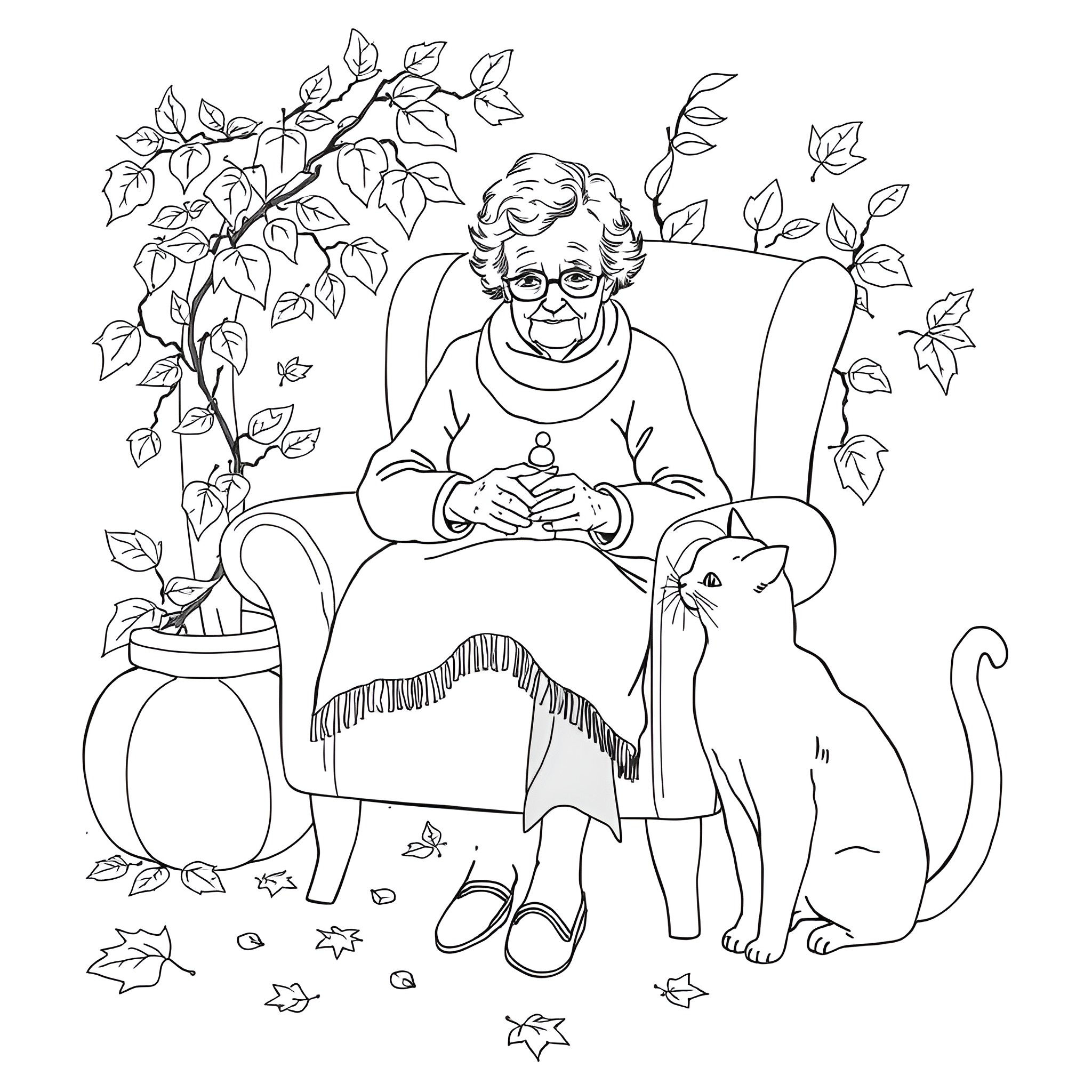 Best Old Lady Coloring Pages (Free Printable PDF)