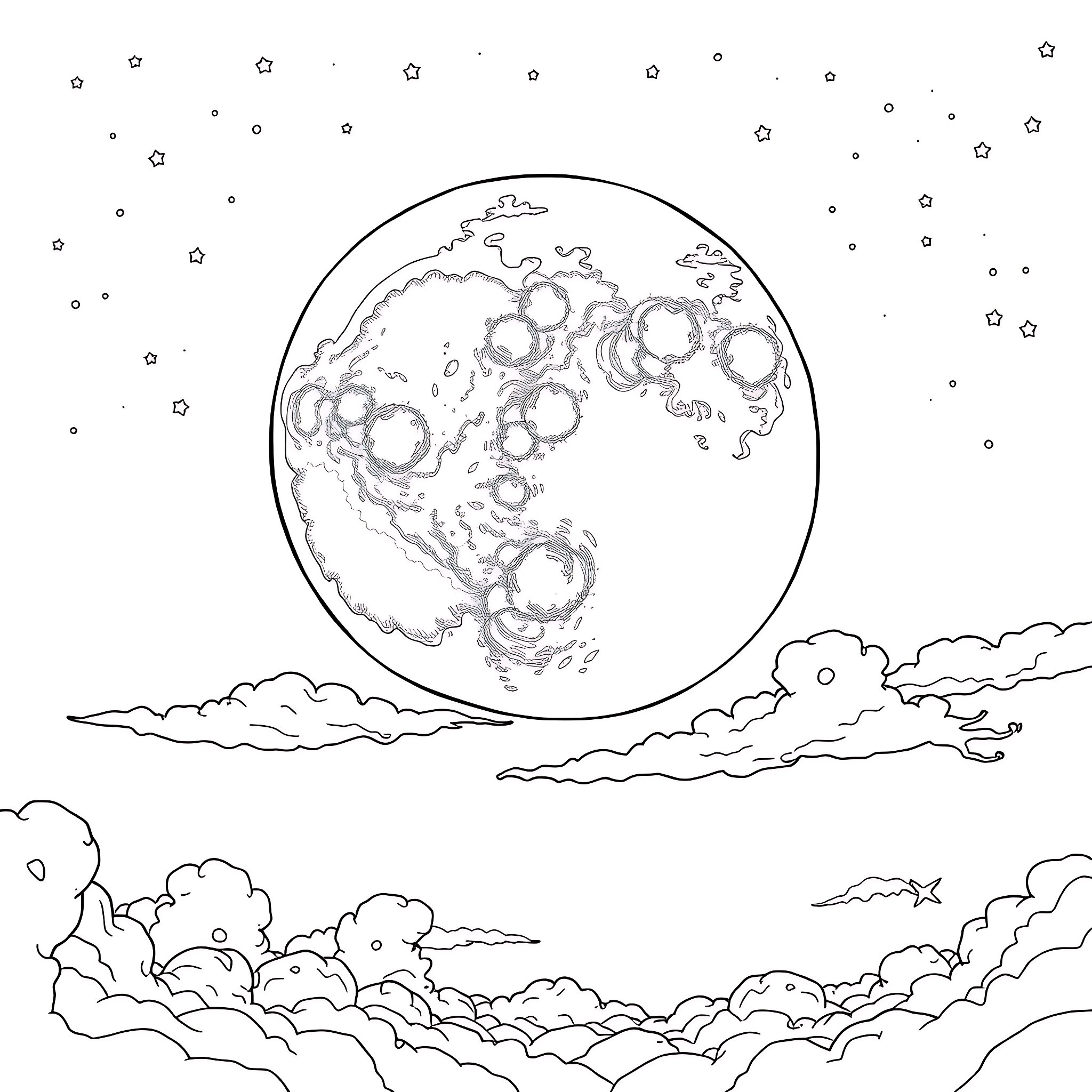 Best Moon Coloring Pages (Free Printable PDF)