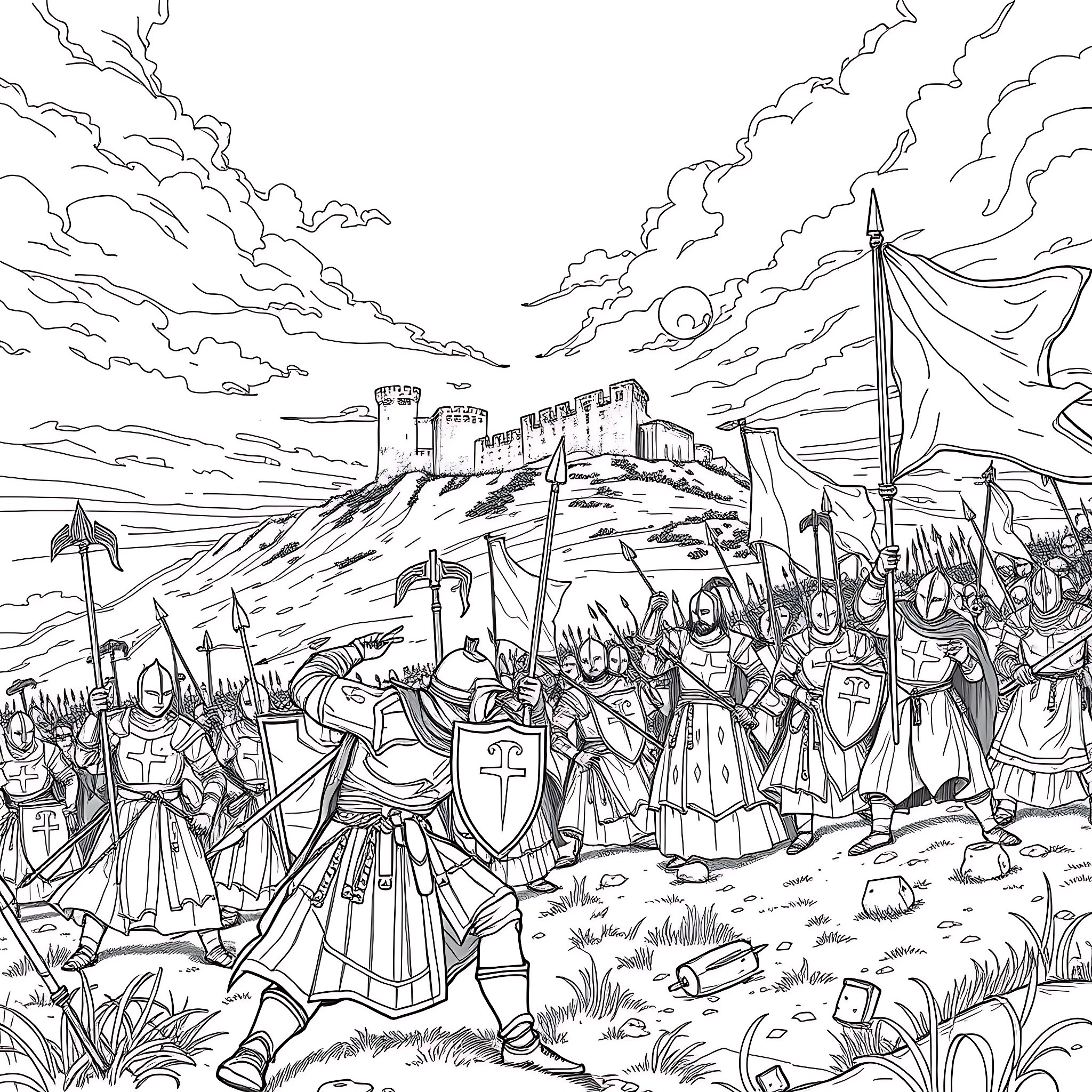 3 Best Crusader Coloring Pages (Free Printable PDFs)