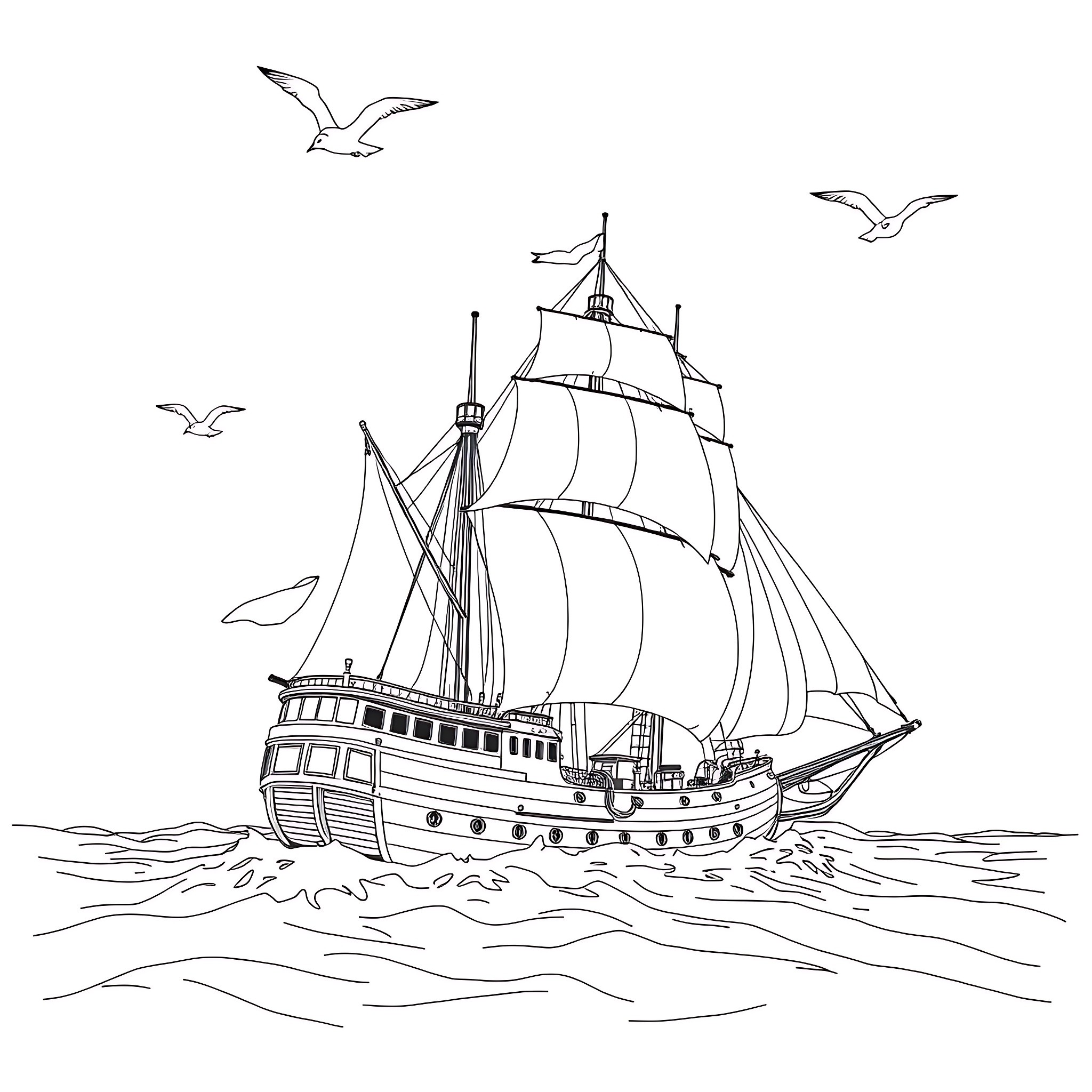 Best Ship Coloring Pages (Free Printable PDF)