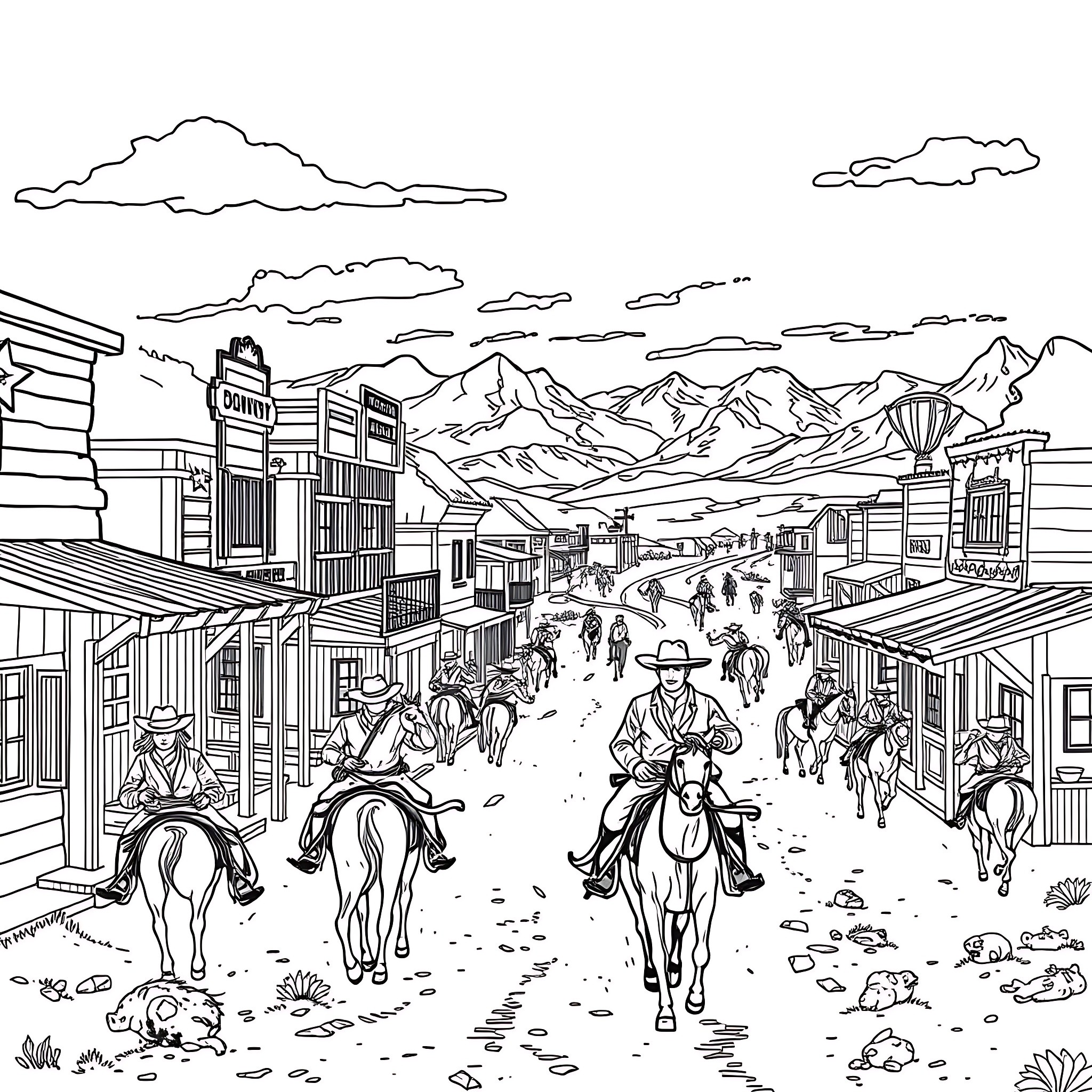 Best Wild West Coloring Pages (Free Printable PDF)