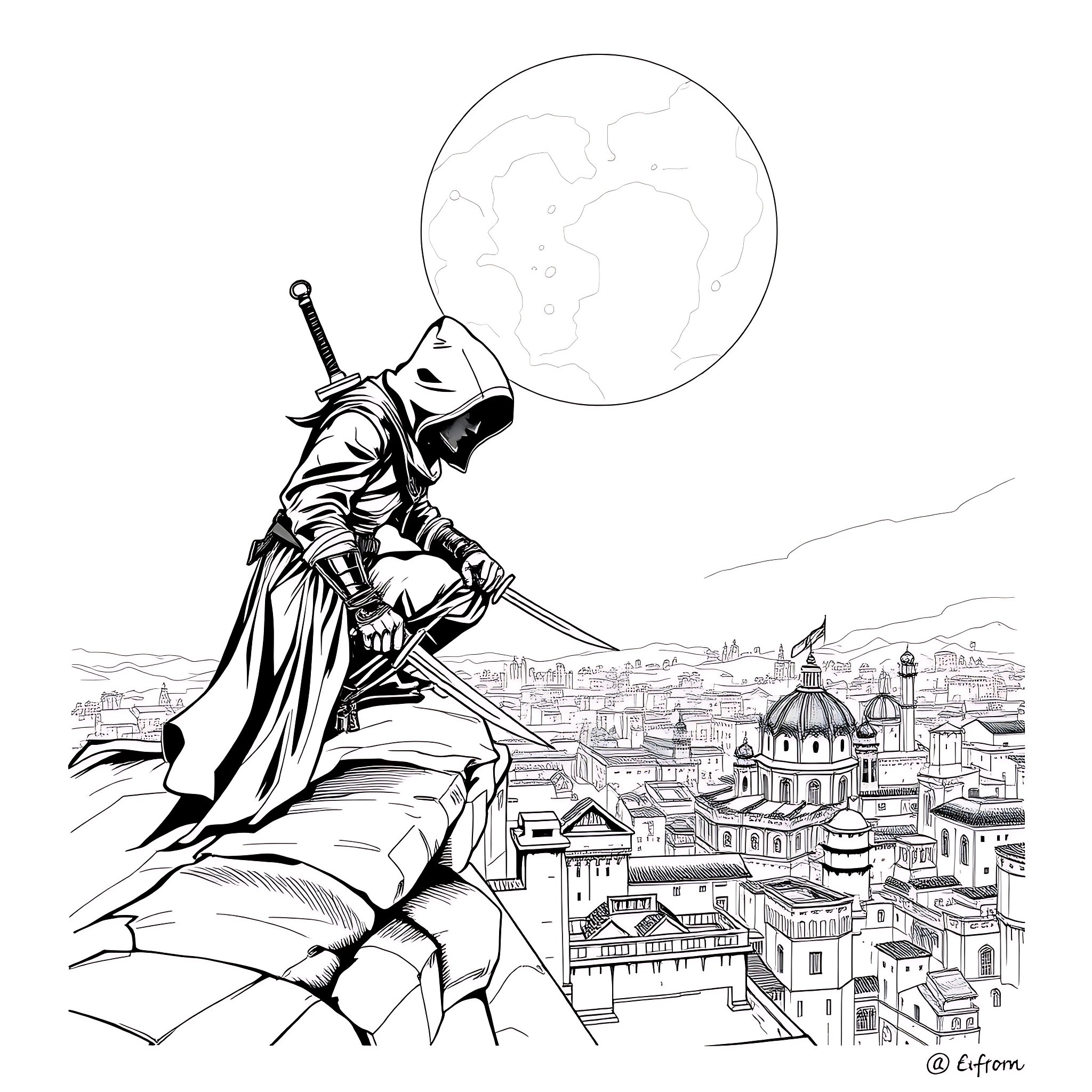 30 Best Assassin Coloring Pages (Free Printable PDFs)