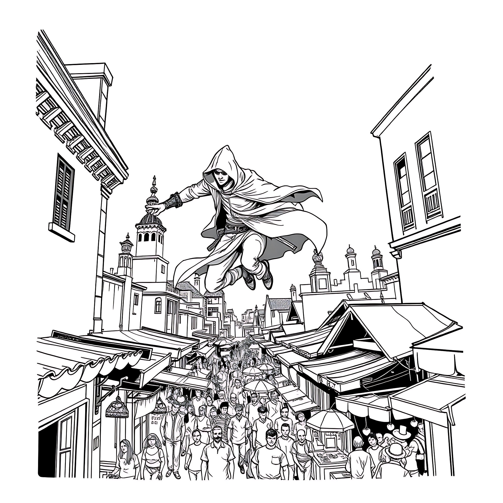 30 Best Assassin Coloring Pages (Free Printable PDFs)