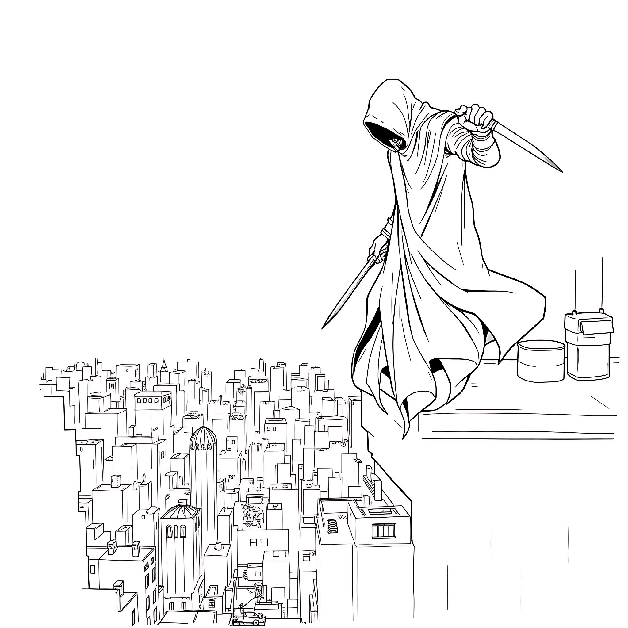 30 Best Assassin Coloring Pages (Free Printable PDFs)