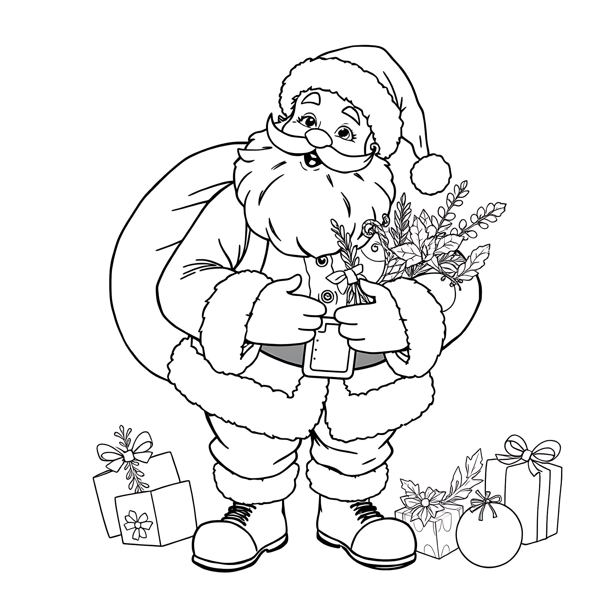19 Best Santa Coloring Pages (Free Printable PDFs)