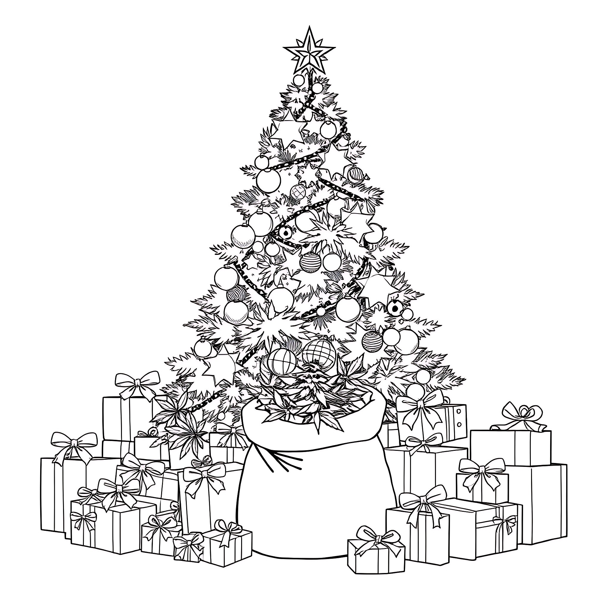 Best Christmas Tree Coloring Pages (Free Printable PDF)
