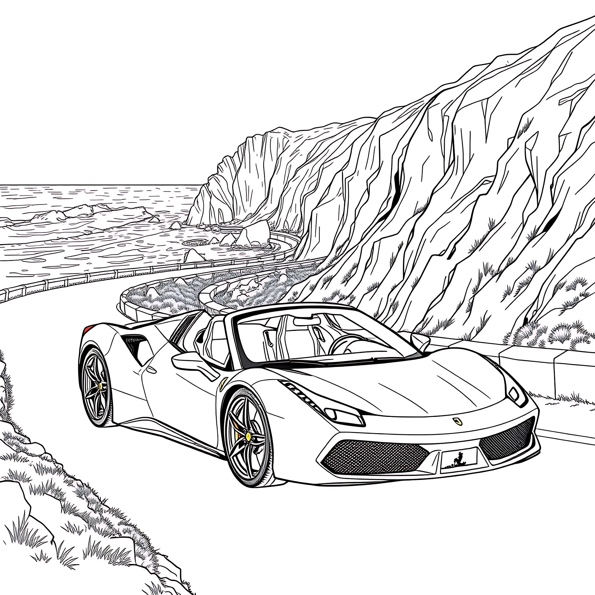 37 Best Ferrari Coloring Pages (Free Printable PDFs)