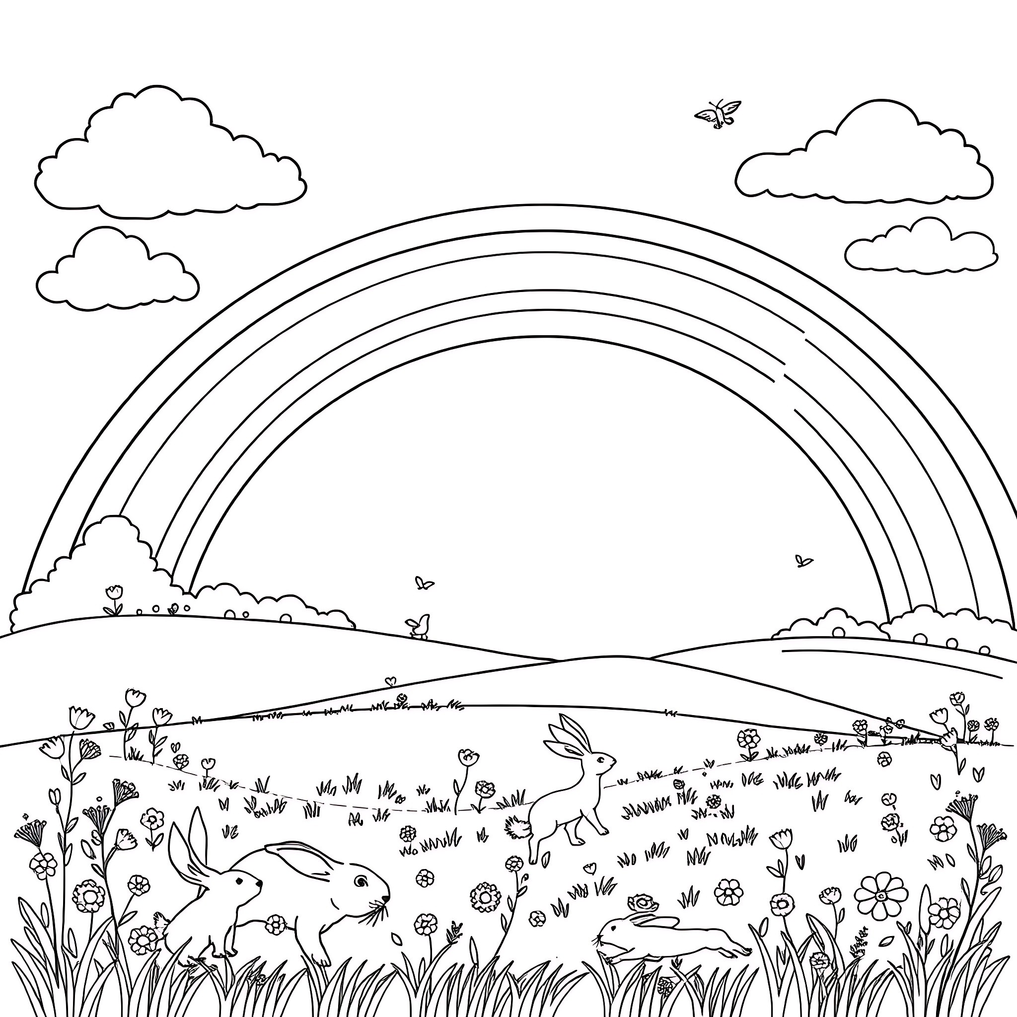 Best Rainbow Coloring Pages (Free Printable PDF)