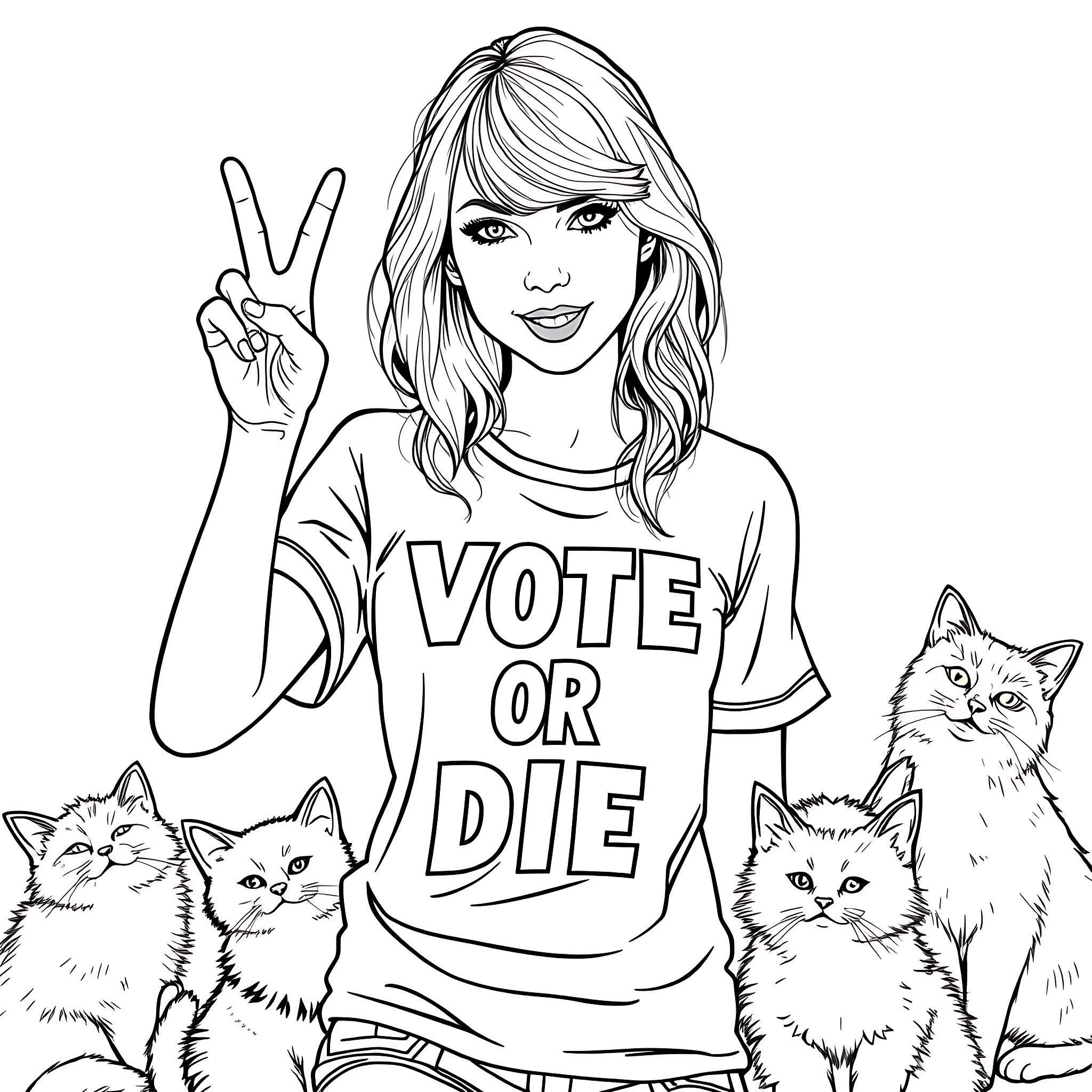 52 Best Taylor Swift Coloring Pages (Free Printable PDFs)