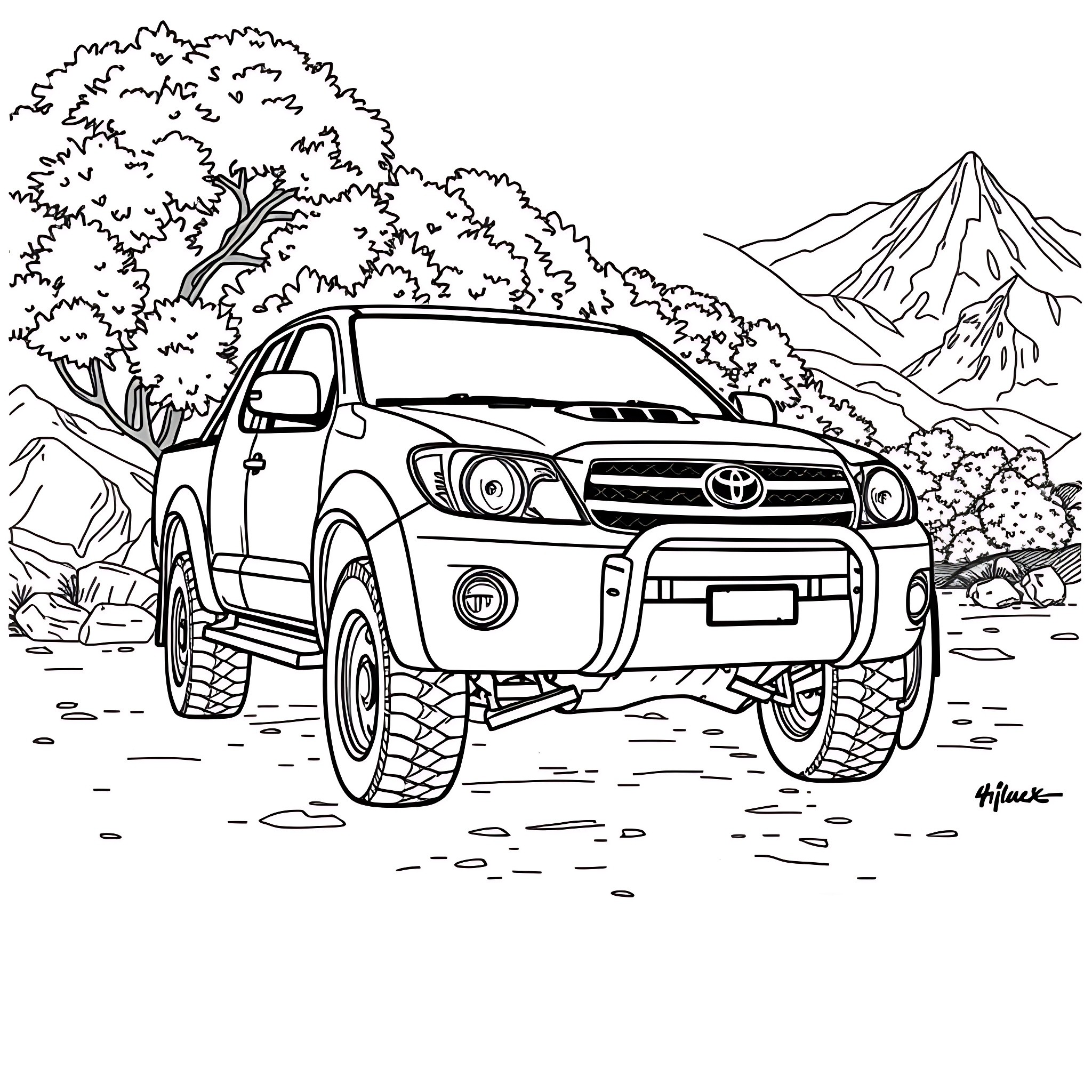 Best Toyota Hilux Coloring Pages (Free Printable PDF)
