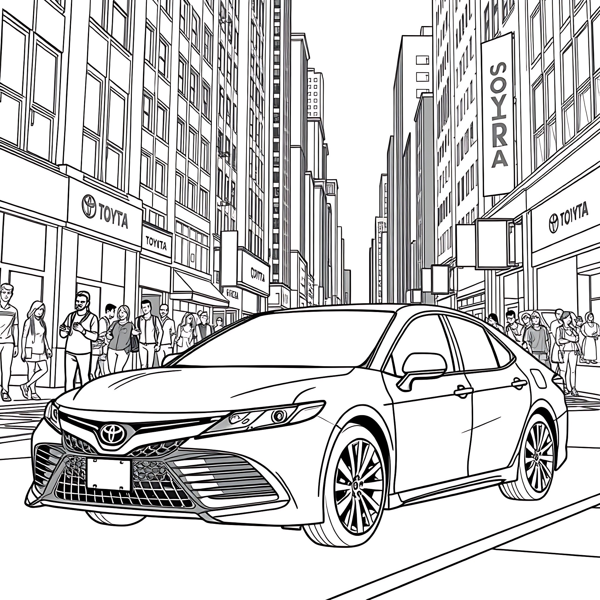 10 Best Toyota Camry Coloring Pages (Free Printable PDFs)