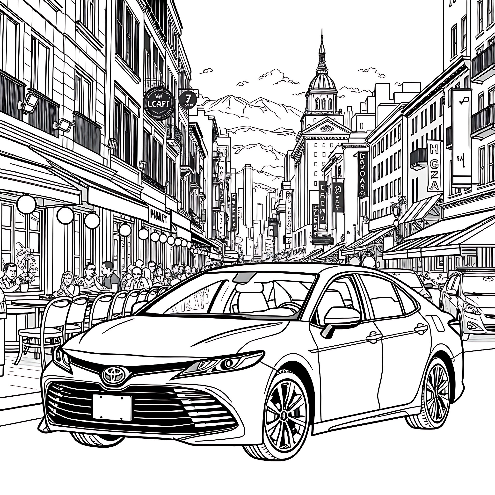 10 Best Toyota Camry Coloring Pages (Free Printable PDFs)