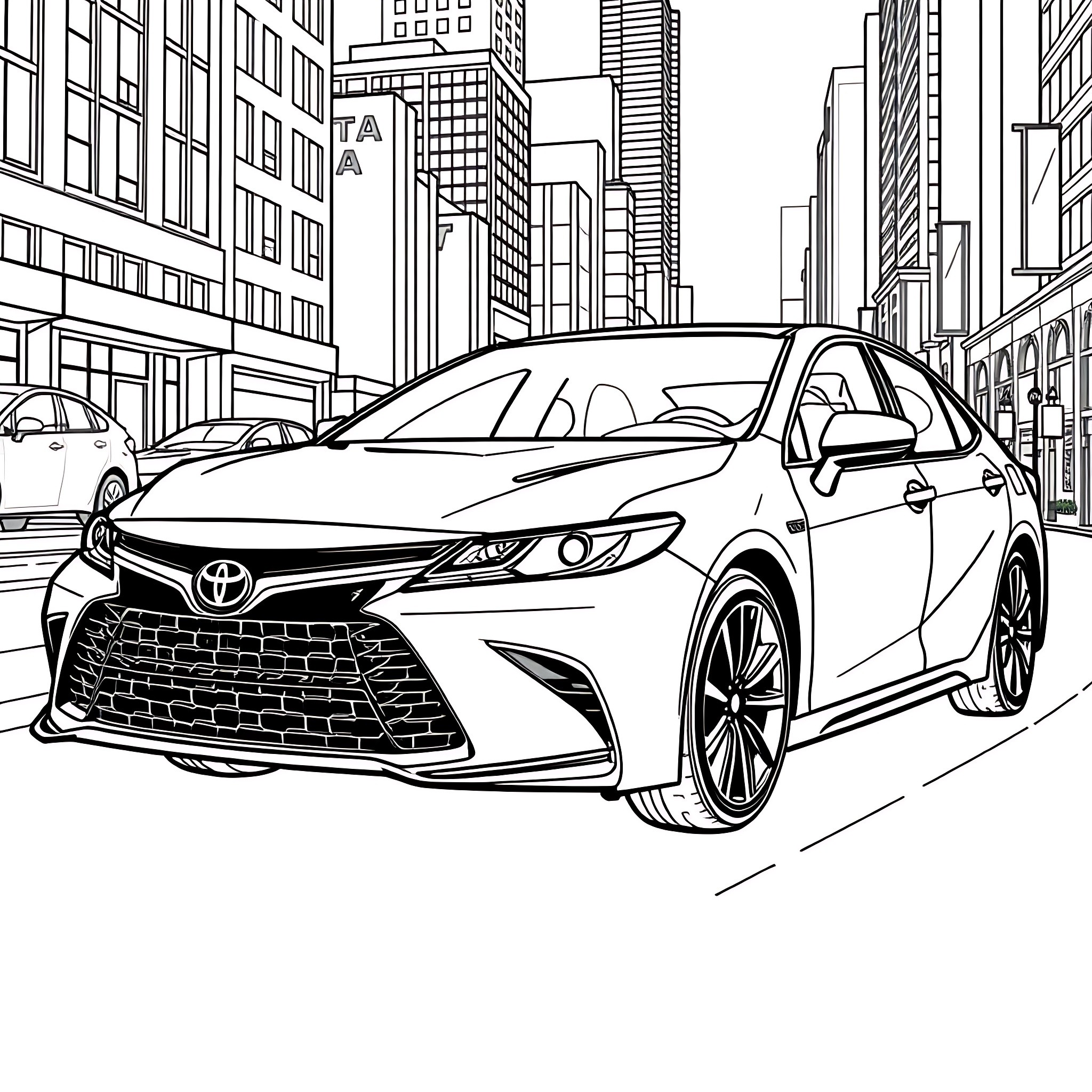 10 Best Toyota Camry Coloring Pages (Free Printable PDFs)