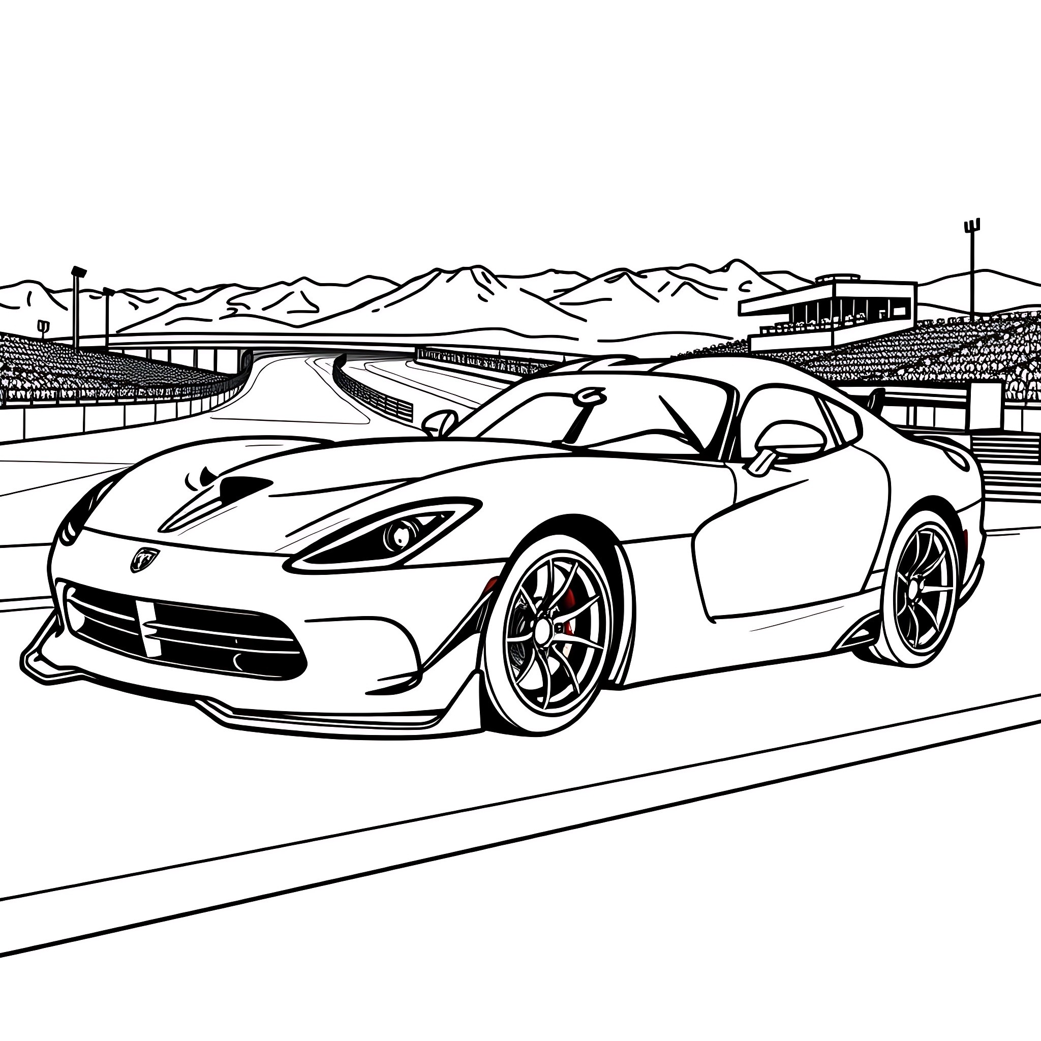 Best Dodge Viper Coloring Pages (Free Printable PDF)