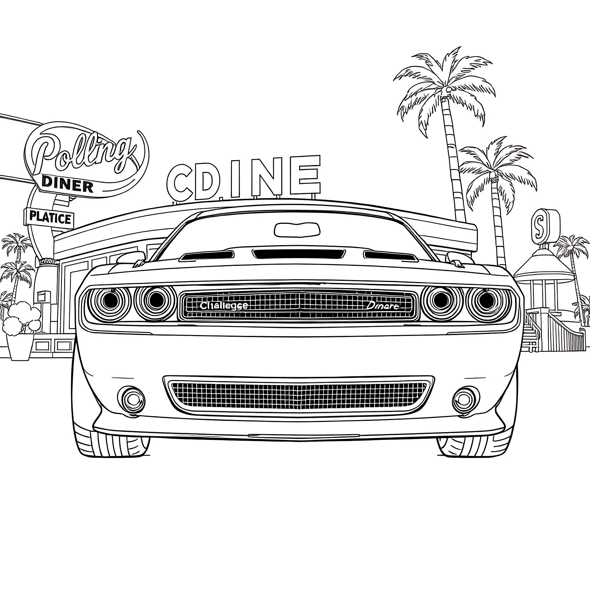 26 Best Dodge Challenger Coloring Pages (Free Printable PDFs)