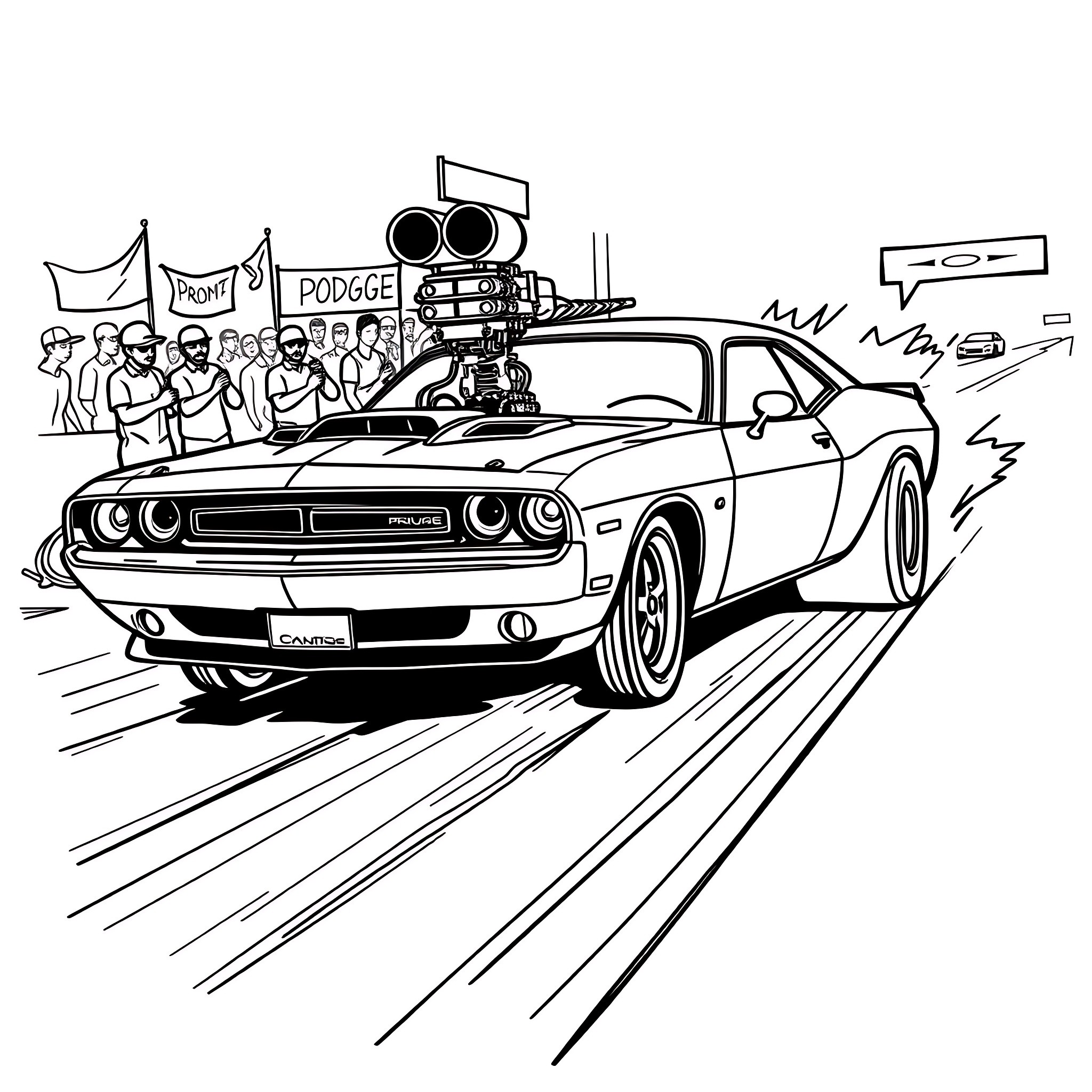 Best Dodge Challenger Coloring Pages (Free Printable PDF)