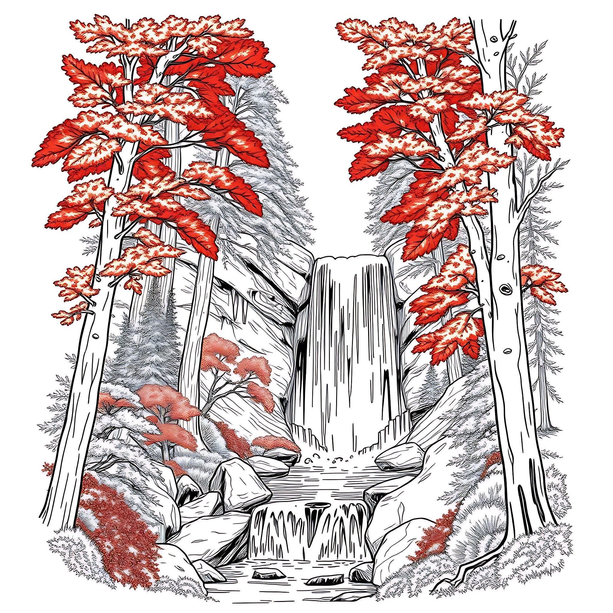 20 Best Waterfall Coloring Pages (Free Printable PDFs)