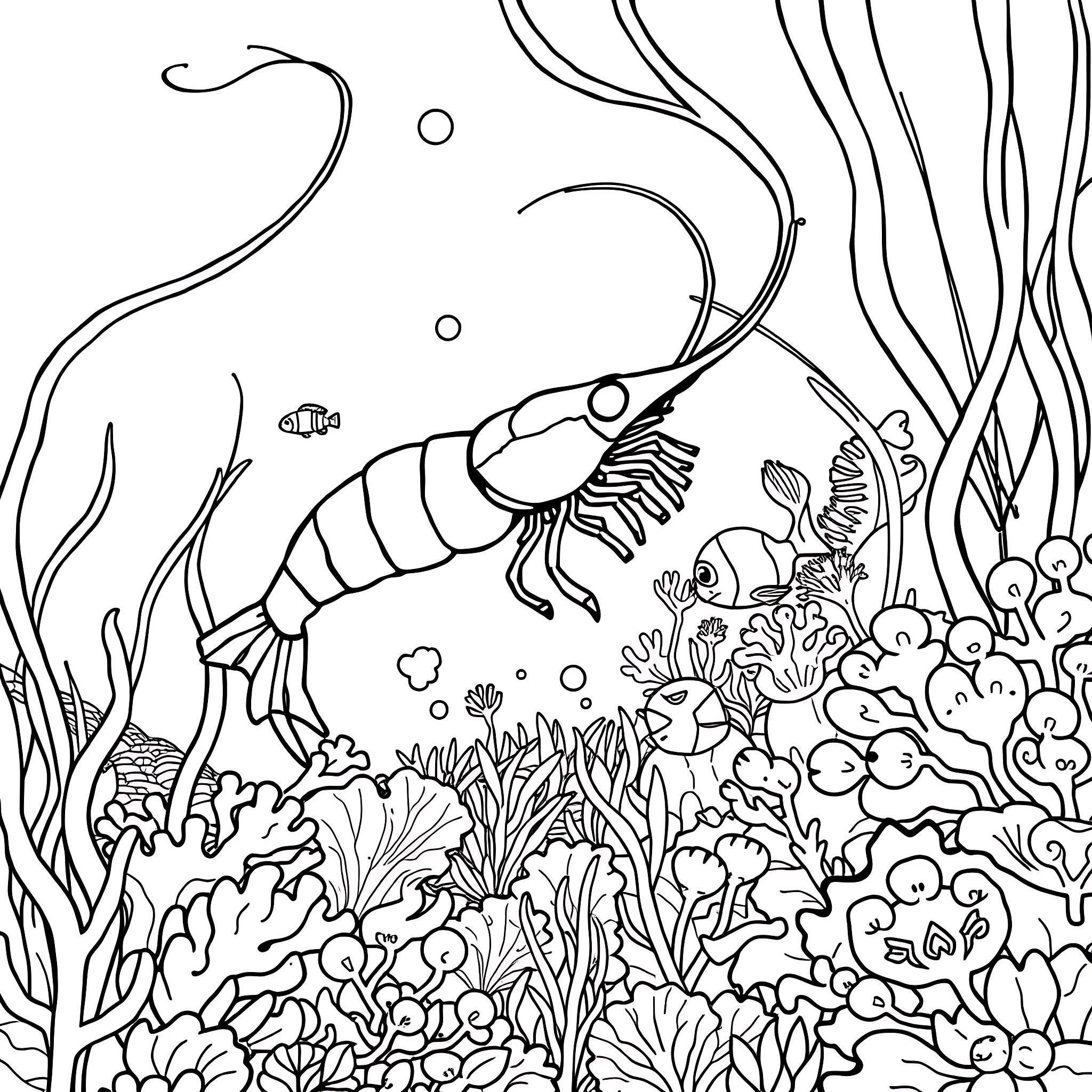 96 Best Shrimp Coloring Pages (Free Printable PDFs)