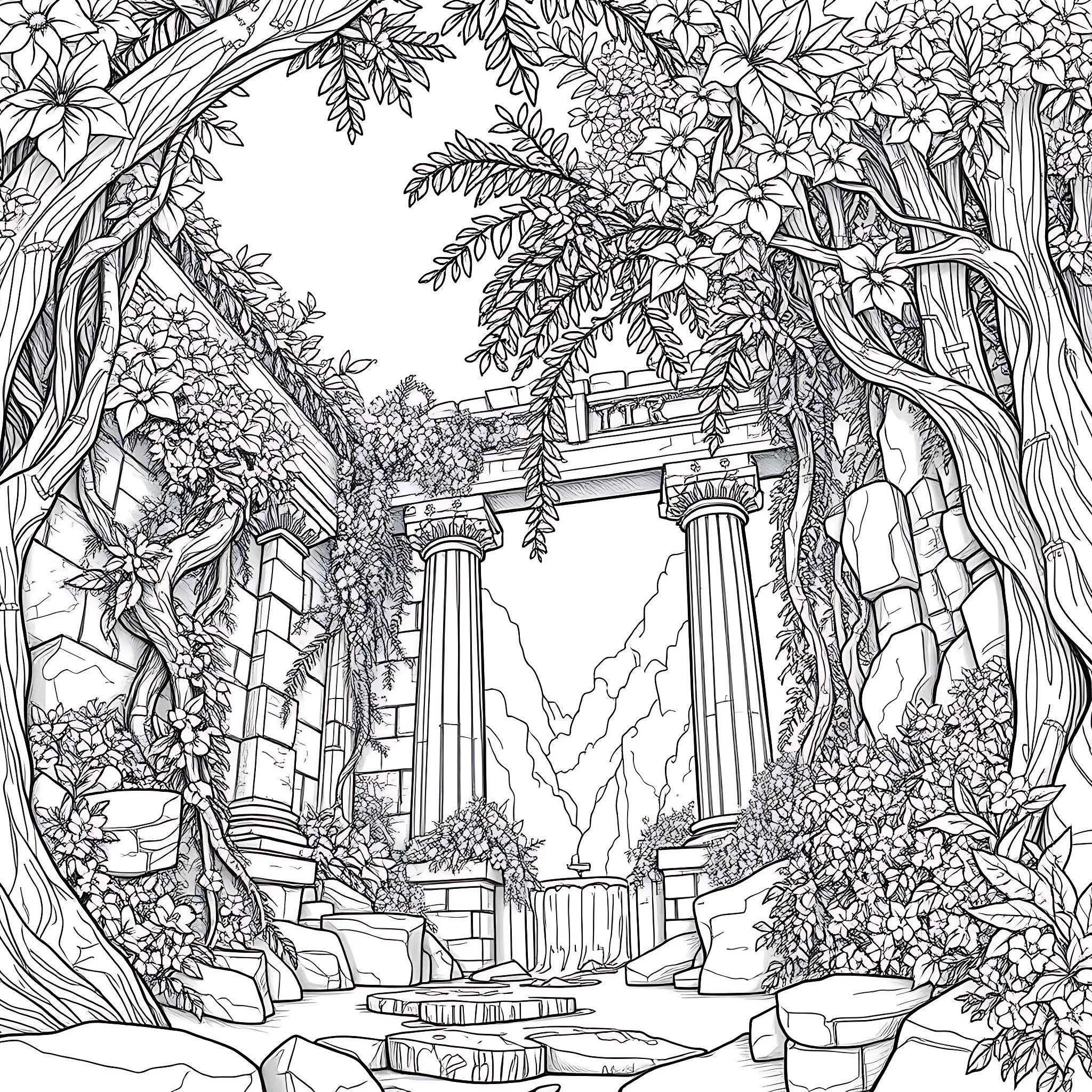 Best Temple Coloring Pages (Free Printable PDF)