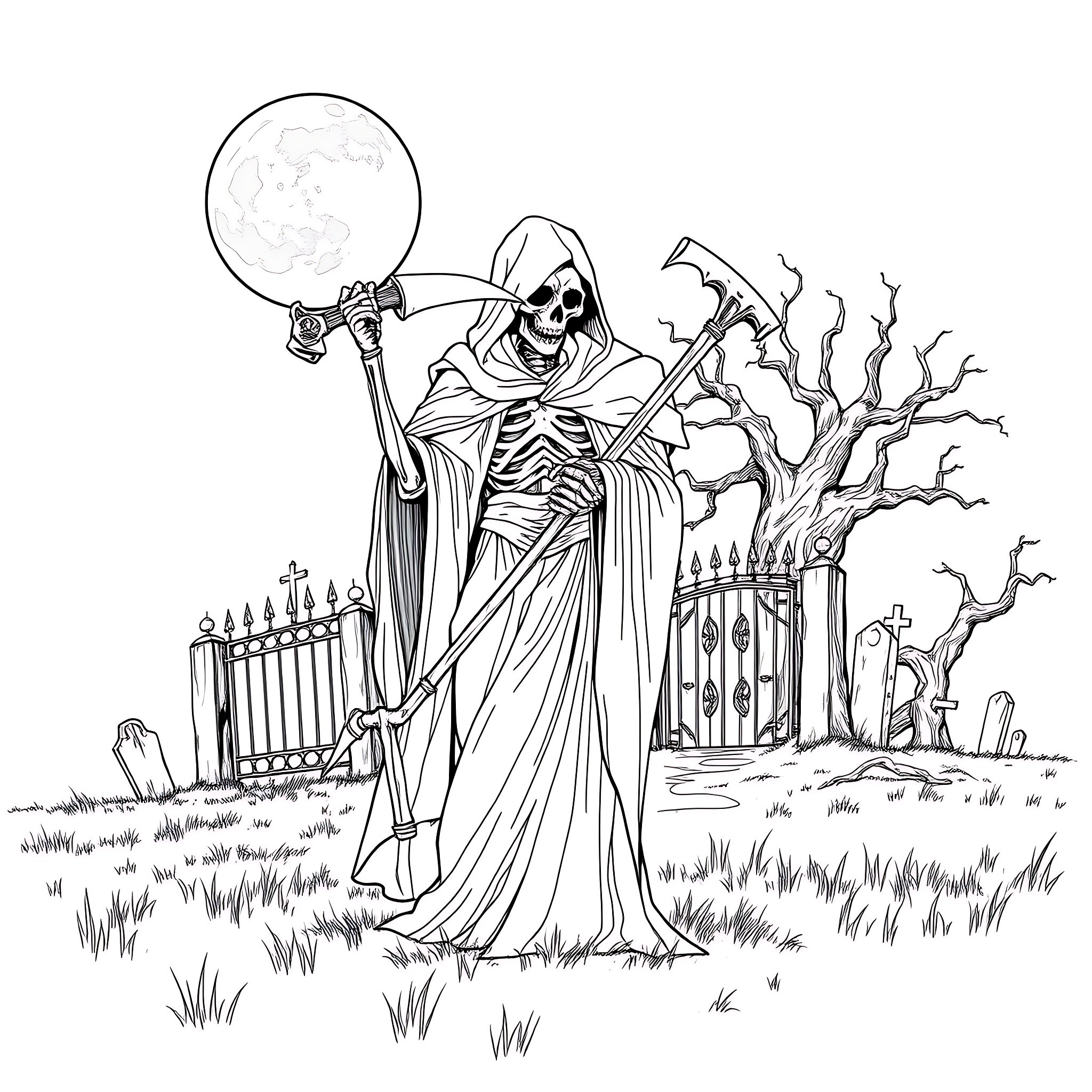 Best Grim Reaper Coloring Pages (Free Printable PDF)