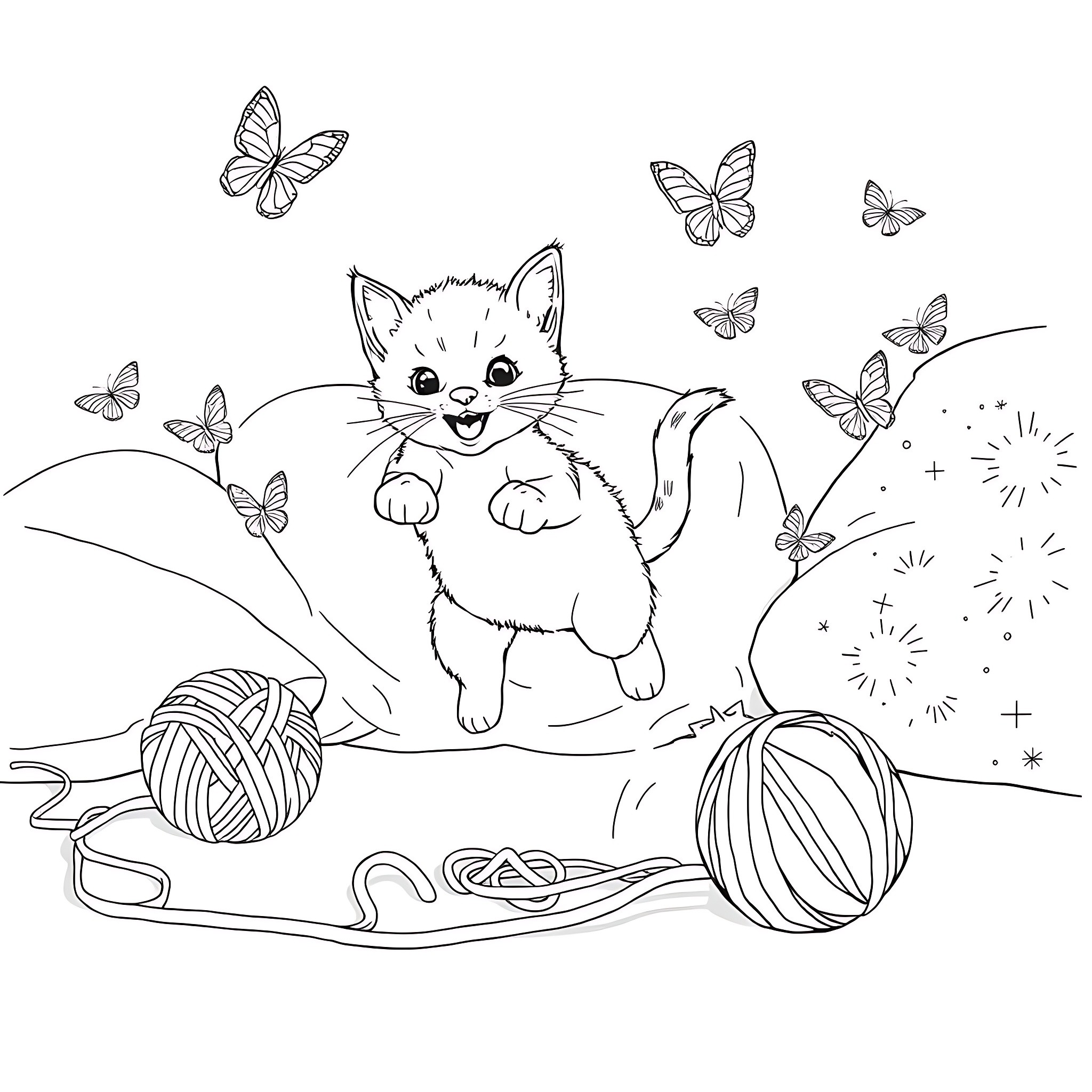 35 Best Kitten Coloring Pages (Free Printable PDFs)