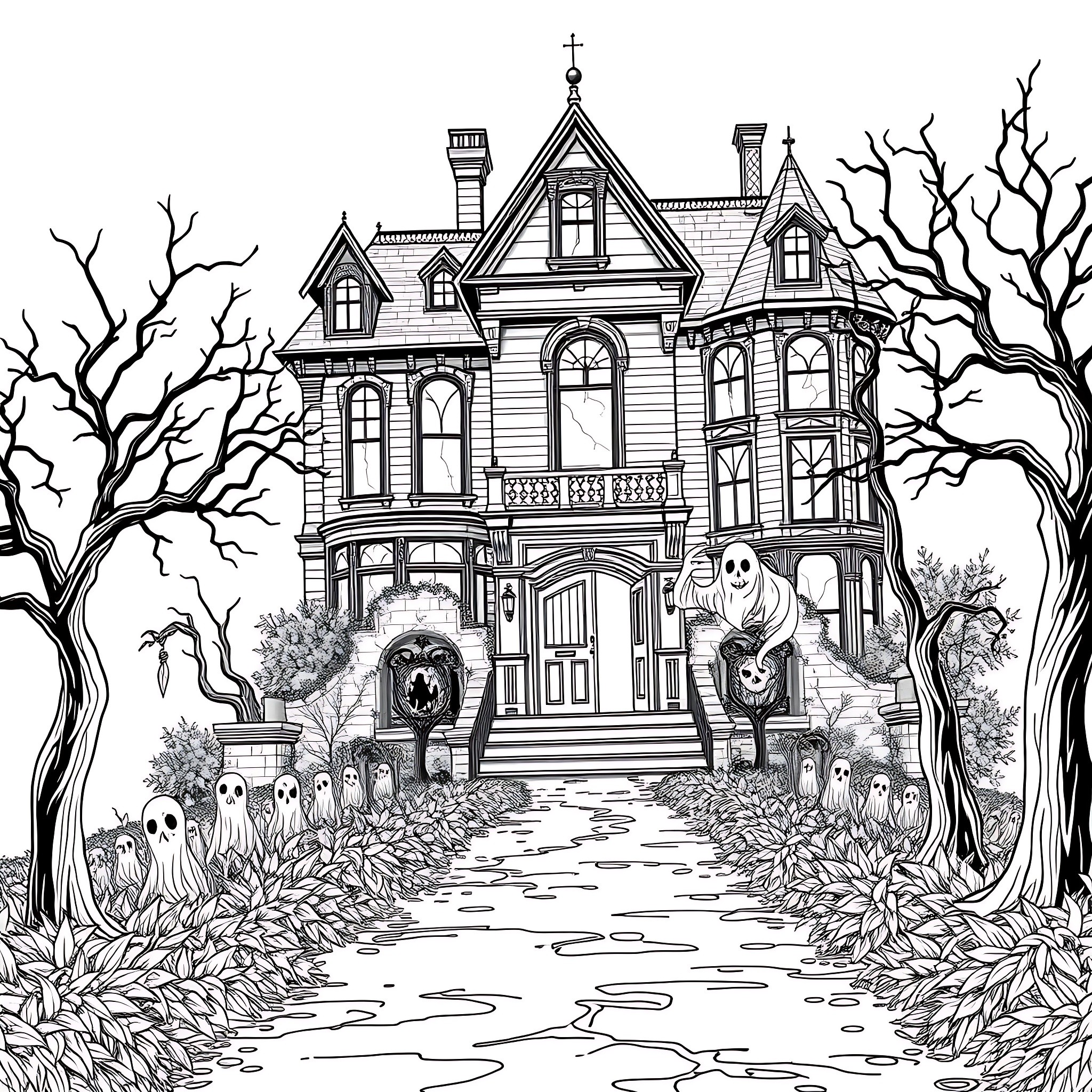 Best Mansion Coloring Pages (Free Printable PDF)
