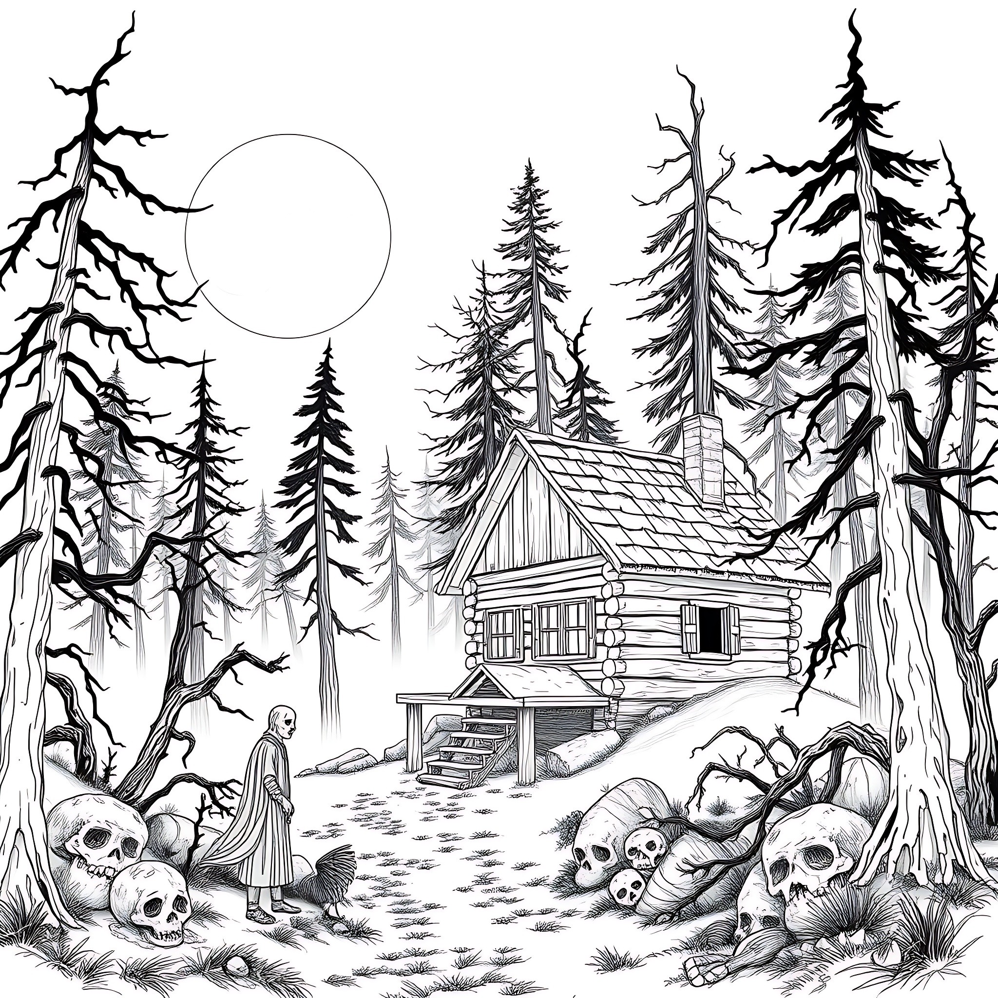 Best Cabin Coloring Pages (Free Printable PDF)