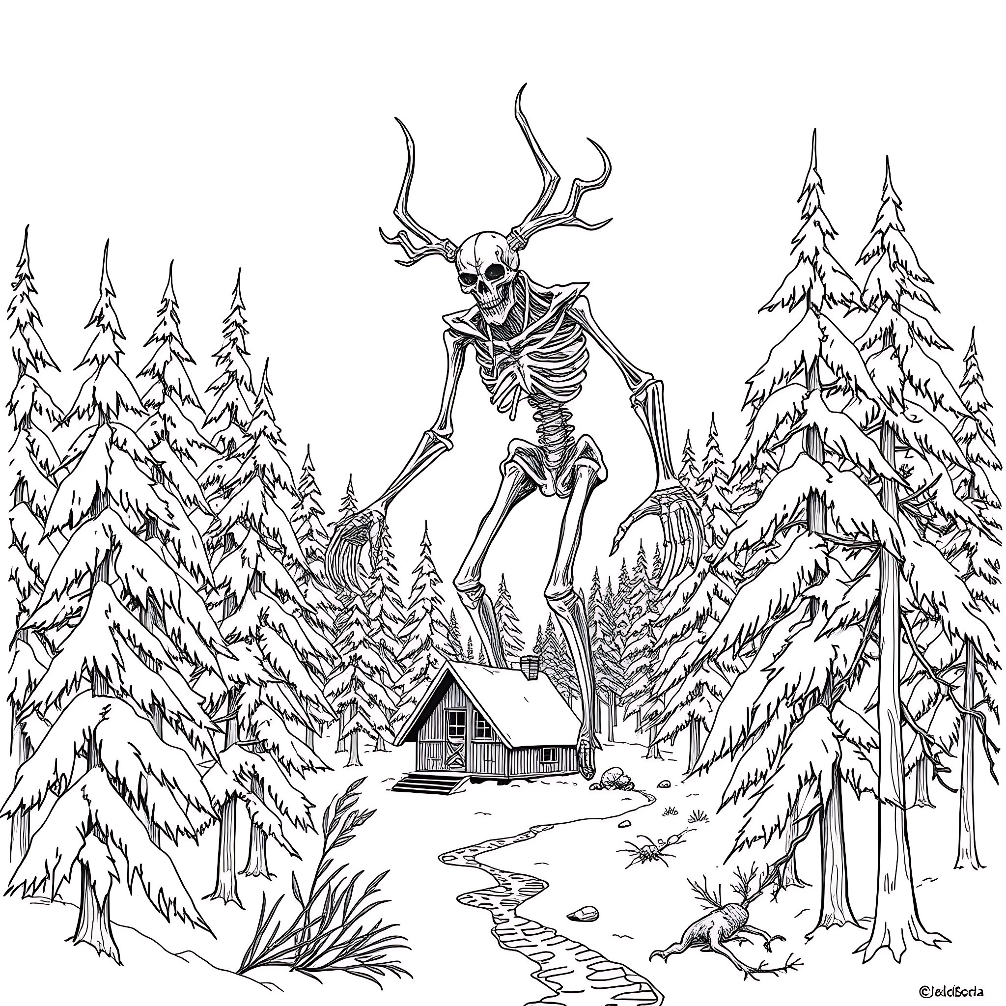 5 Best Wendigo Coloring Pages (Free Printable PDFs)