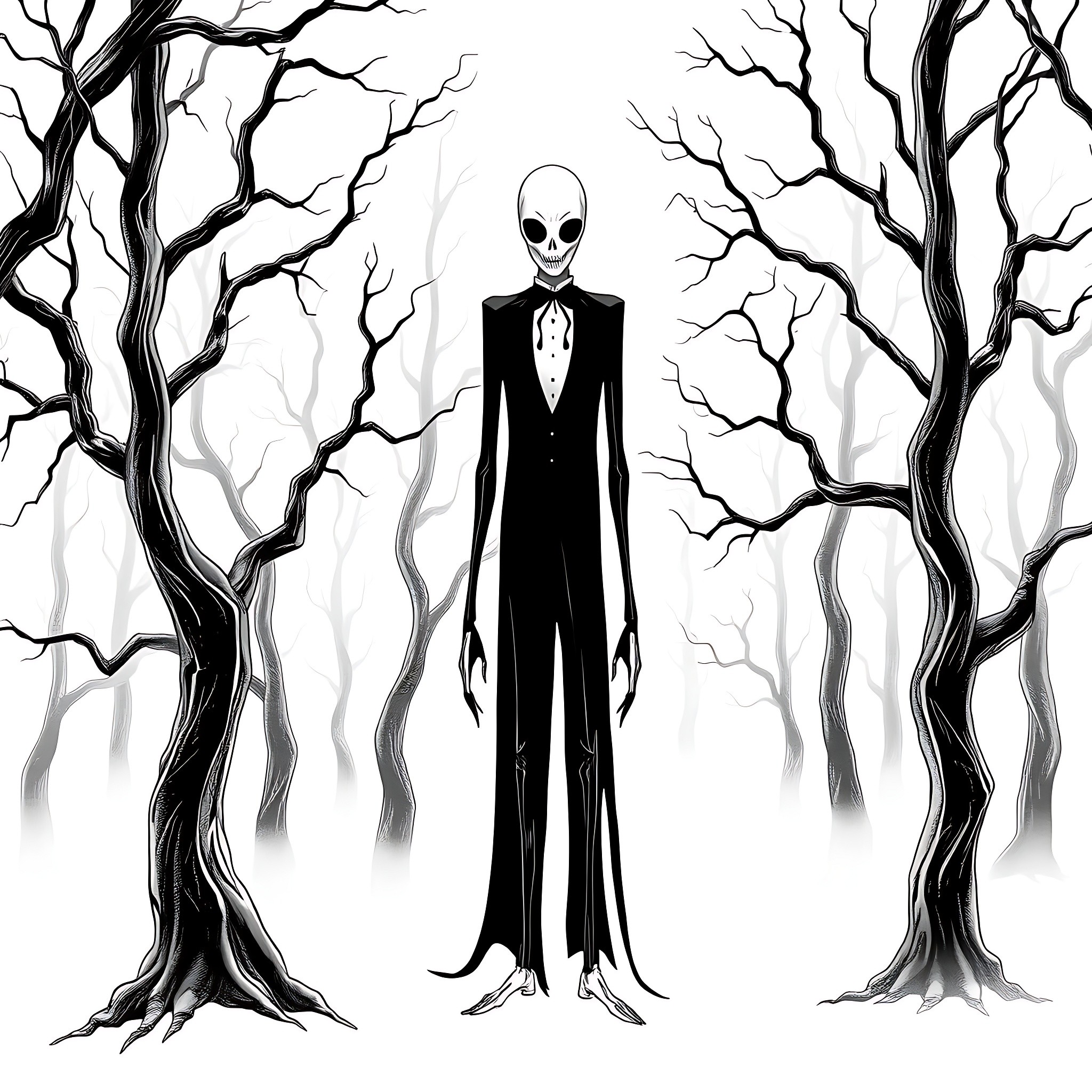 5 Best Slender Man Coloring Pages (Free Printable PDFs)