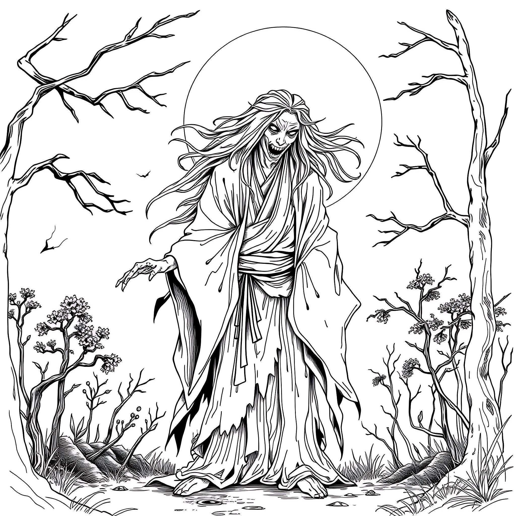 Best Onryō Coloring Pages (Free Printable PDF)