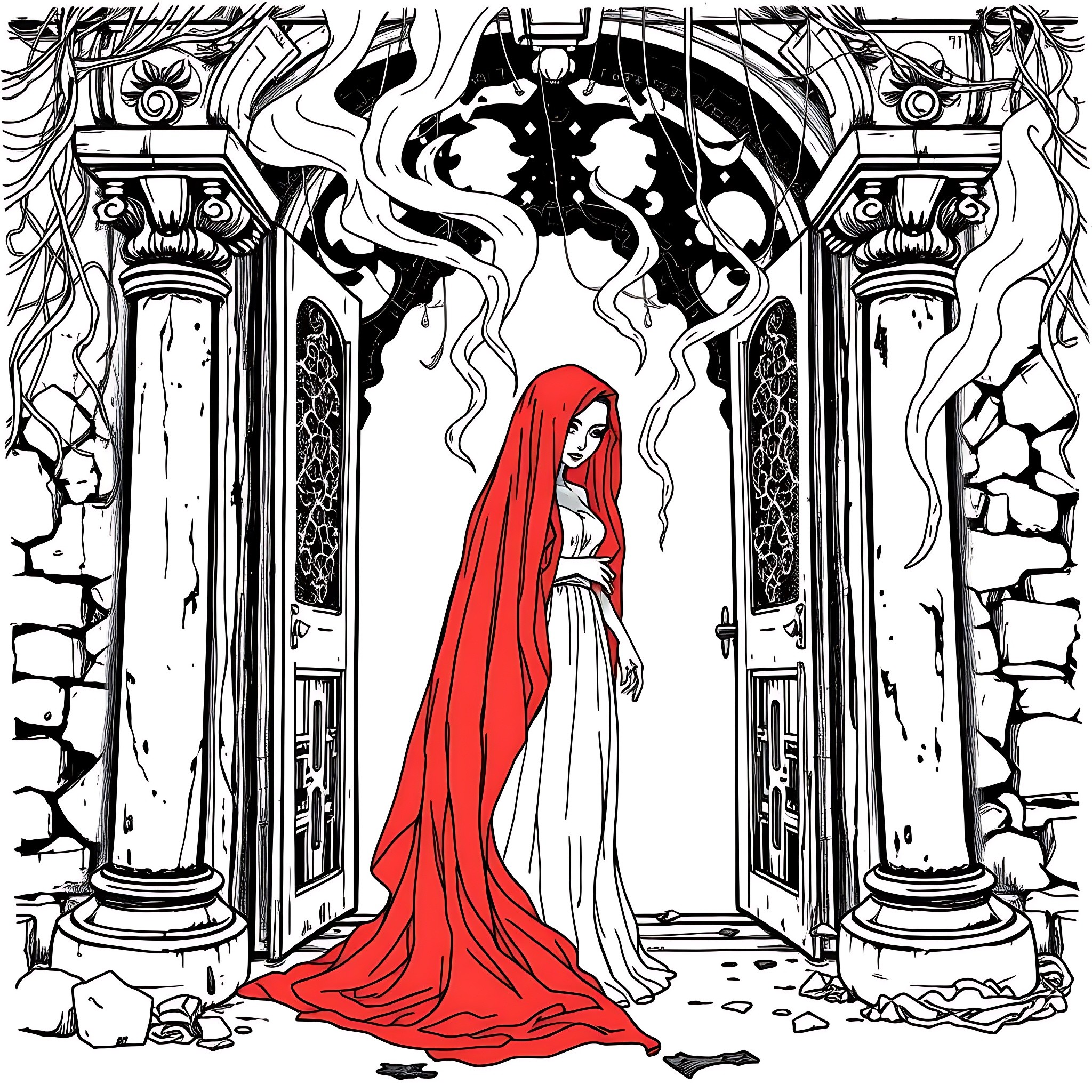 2 Best Ghost Bride Coloring Pages (Free Printable PDFs)