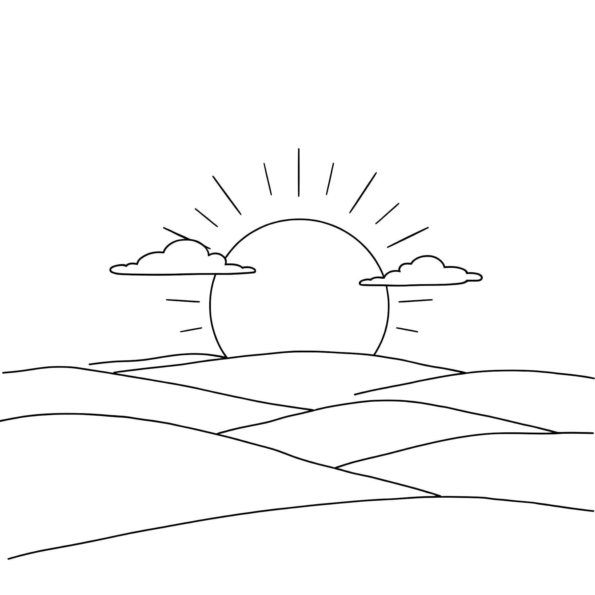 Best Sunrise Coloring Pages (Free Printable PDF)