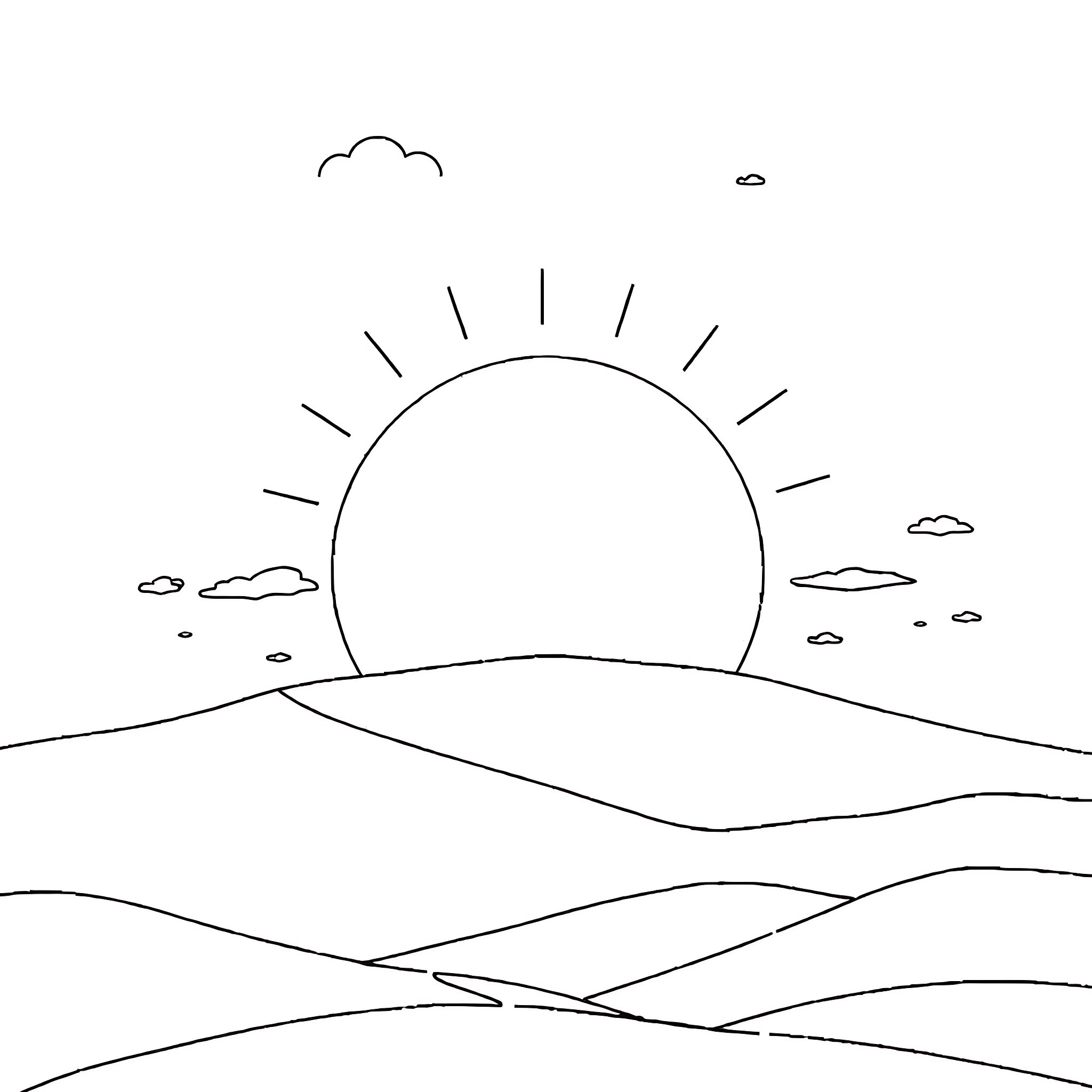 Best Sunrise Coloring Pages (Free Printable PDF)