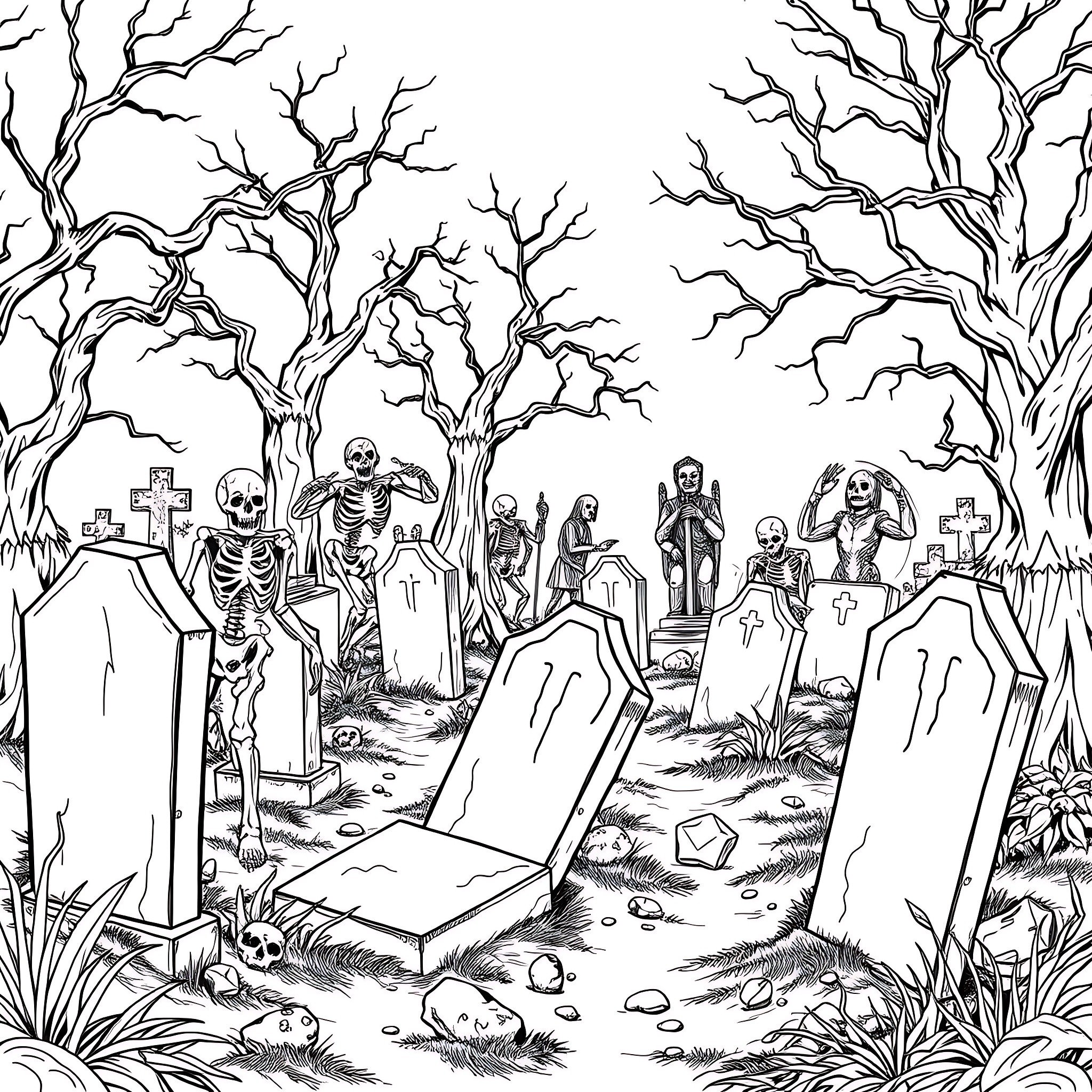 7 Best Graveyard Coloring Pages (Free Printable PDFs)
