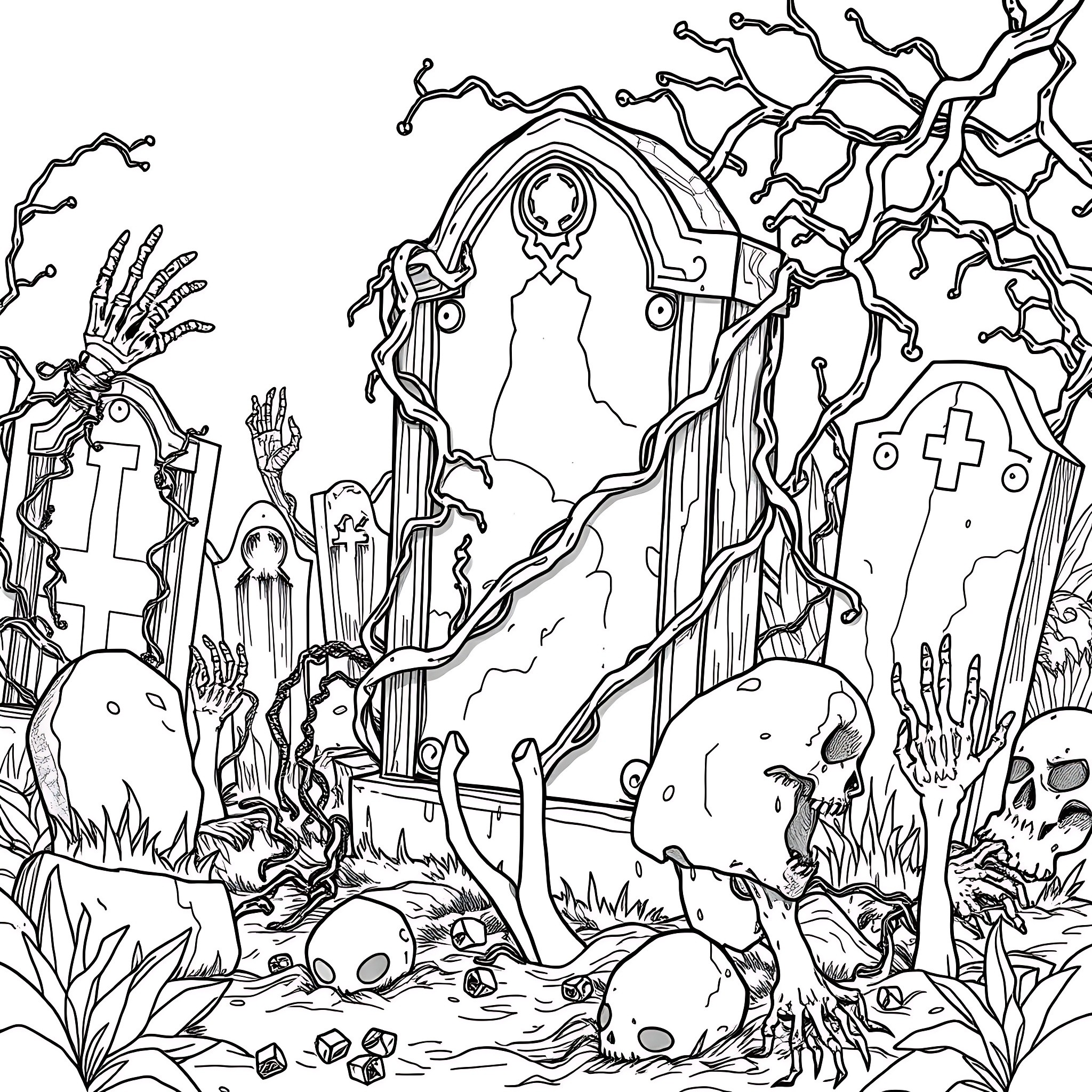 5 Best Graveyard Coloring Pages (Free Printable PDFs)