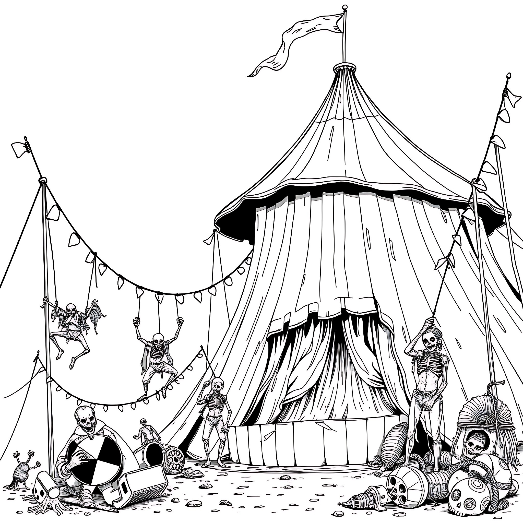 Best Zombie Circus Coloring Pages (Free Printable PDF)