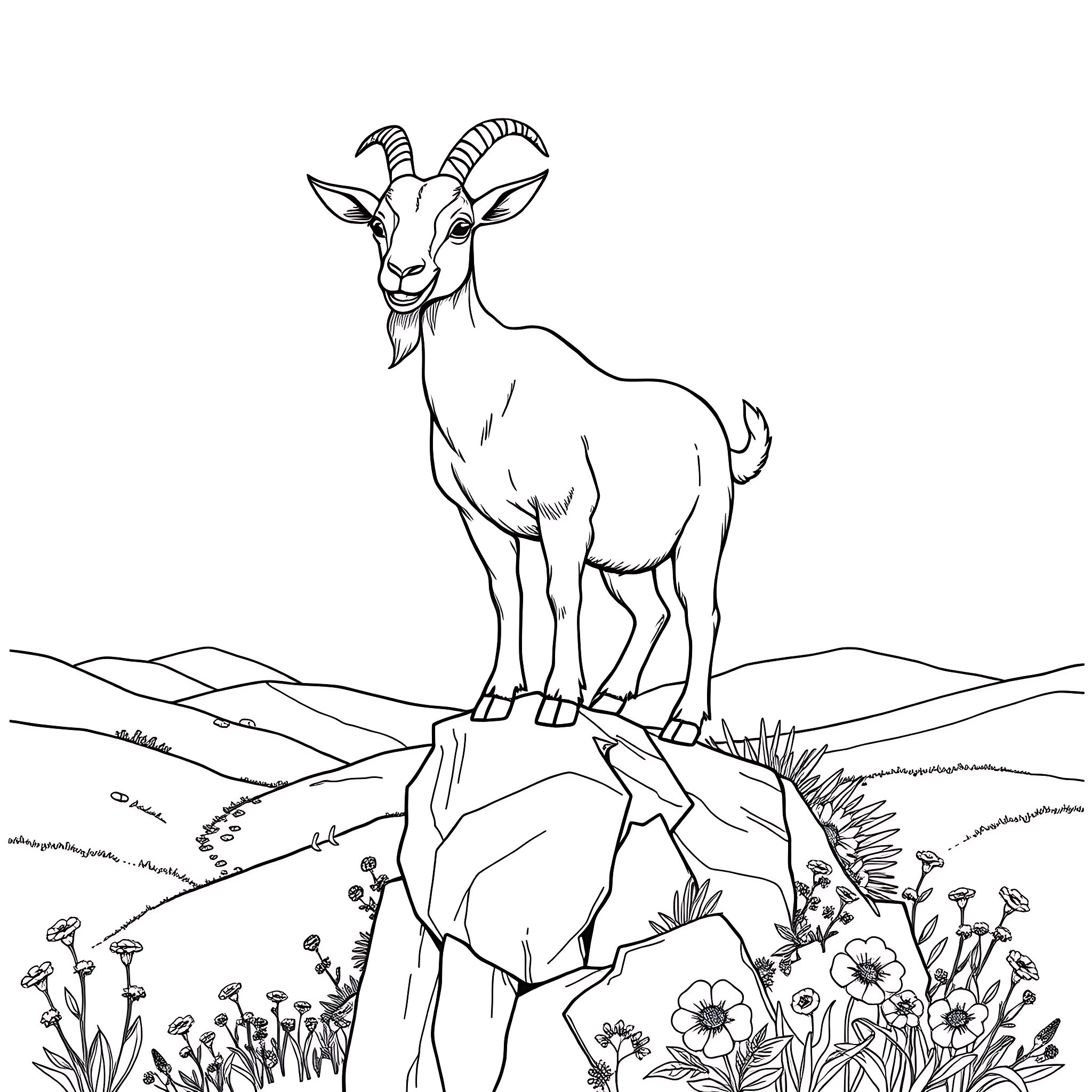 25 Best Goat Coloring Pages (Free Printable PDFs)