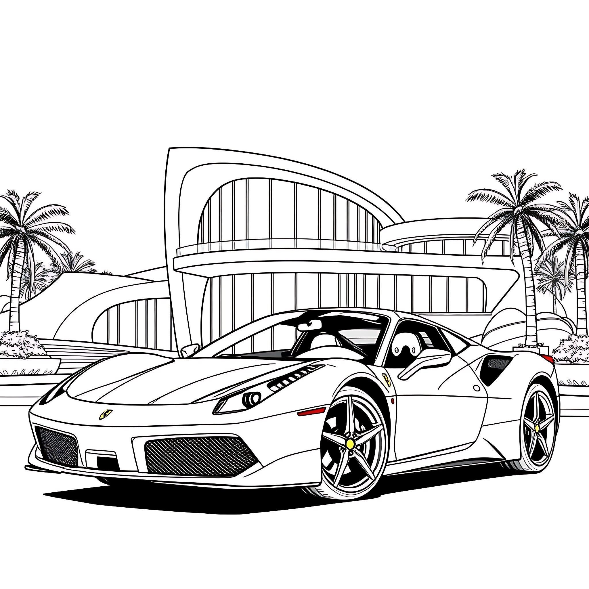37 Best Ferrari Coloring Pages (Free Printable PDFs)
