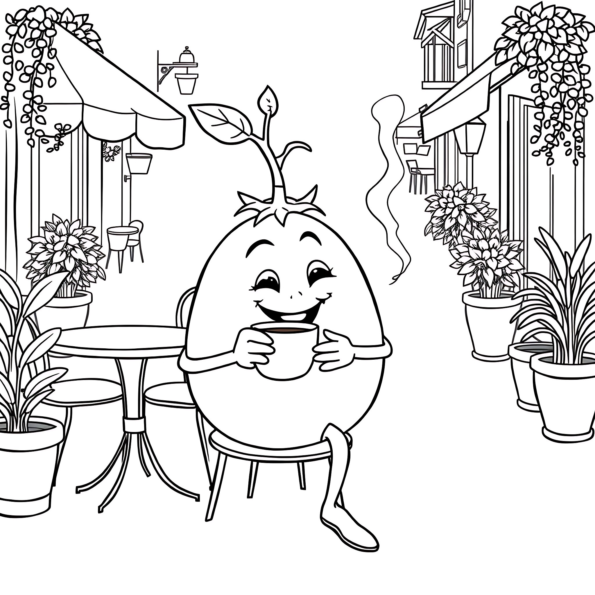 Best Tomato Coloring Pages (Free Printable PDF)