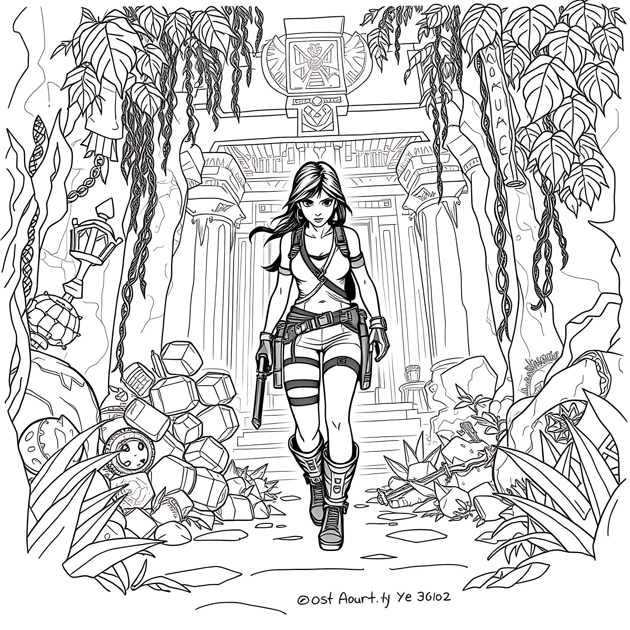 Best Tomb Raider Coloring Pages (Free Printable PDF)