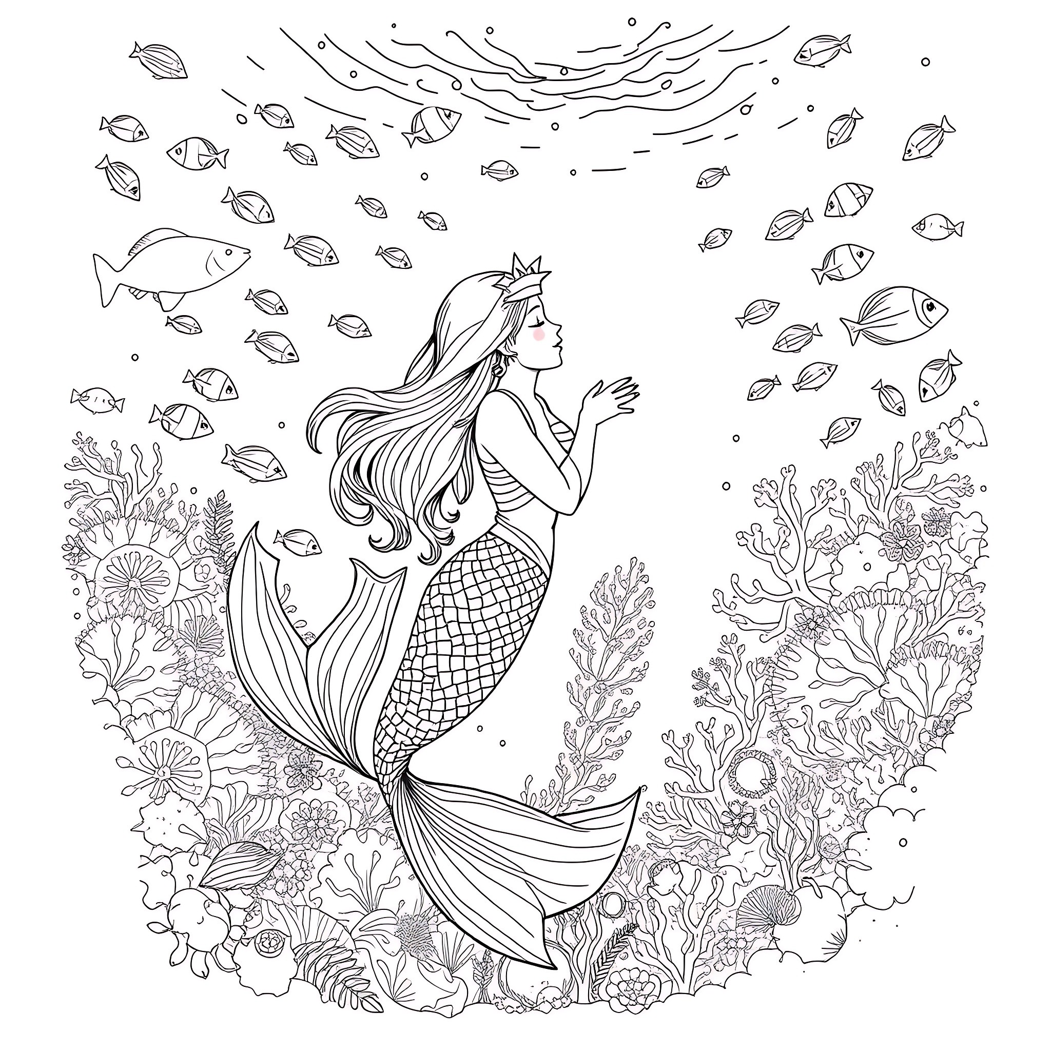 1079 Best Mermaid Coloring Pages (Free Printable PDFs)