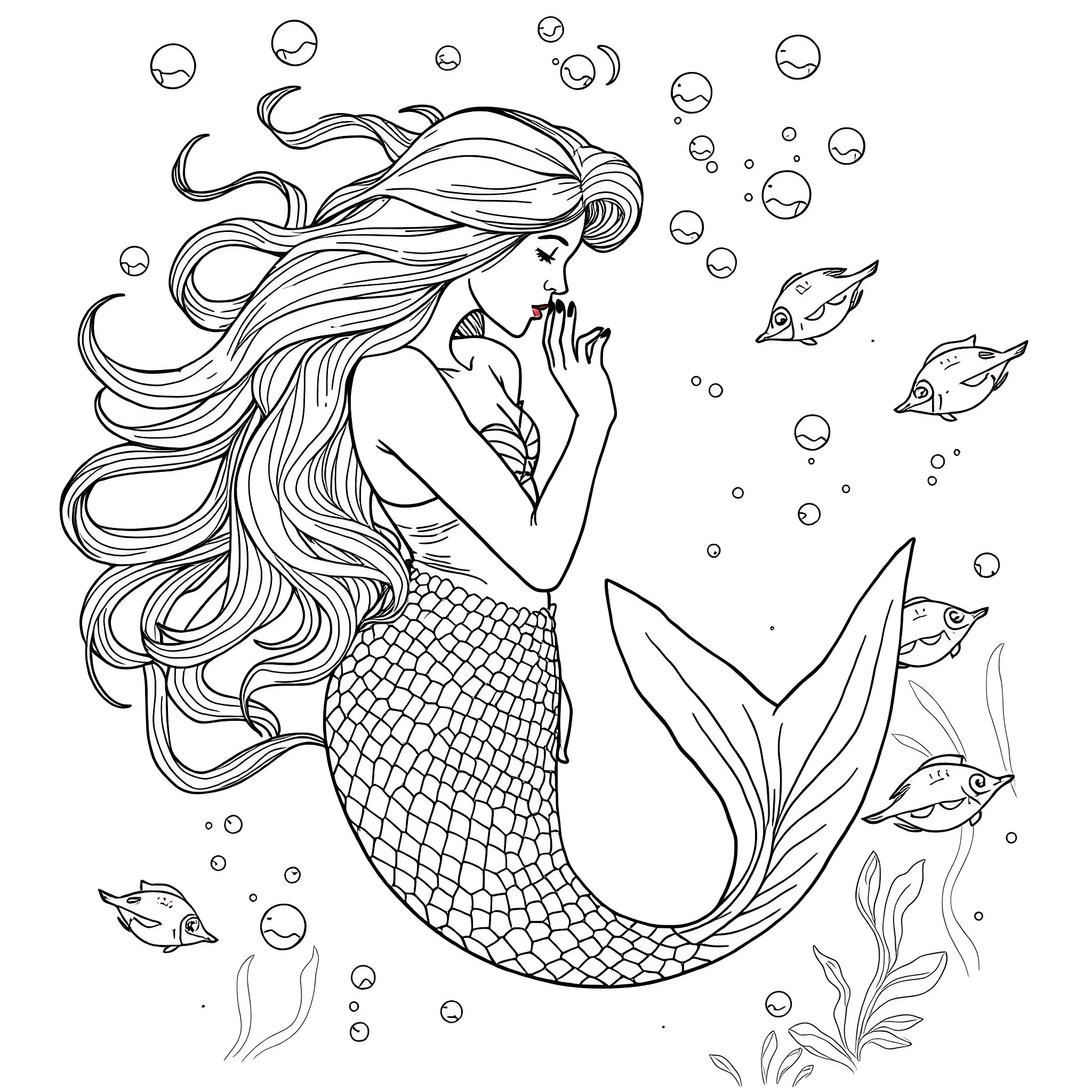 60 Best Mermaid Coloring Pages (Free Printable PDFs)