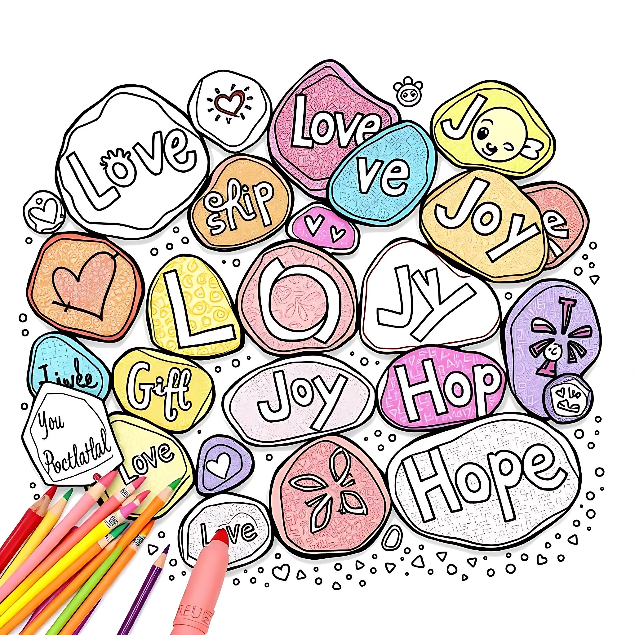 Best Rock Coloring Pages (Free Printable PDF)