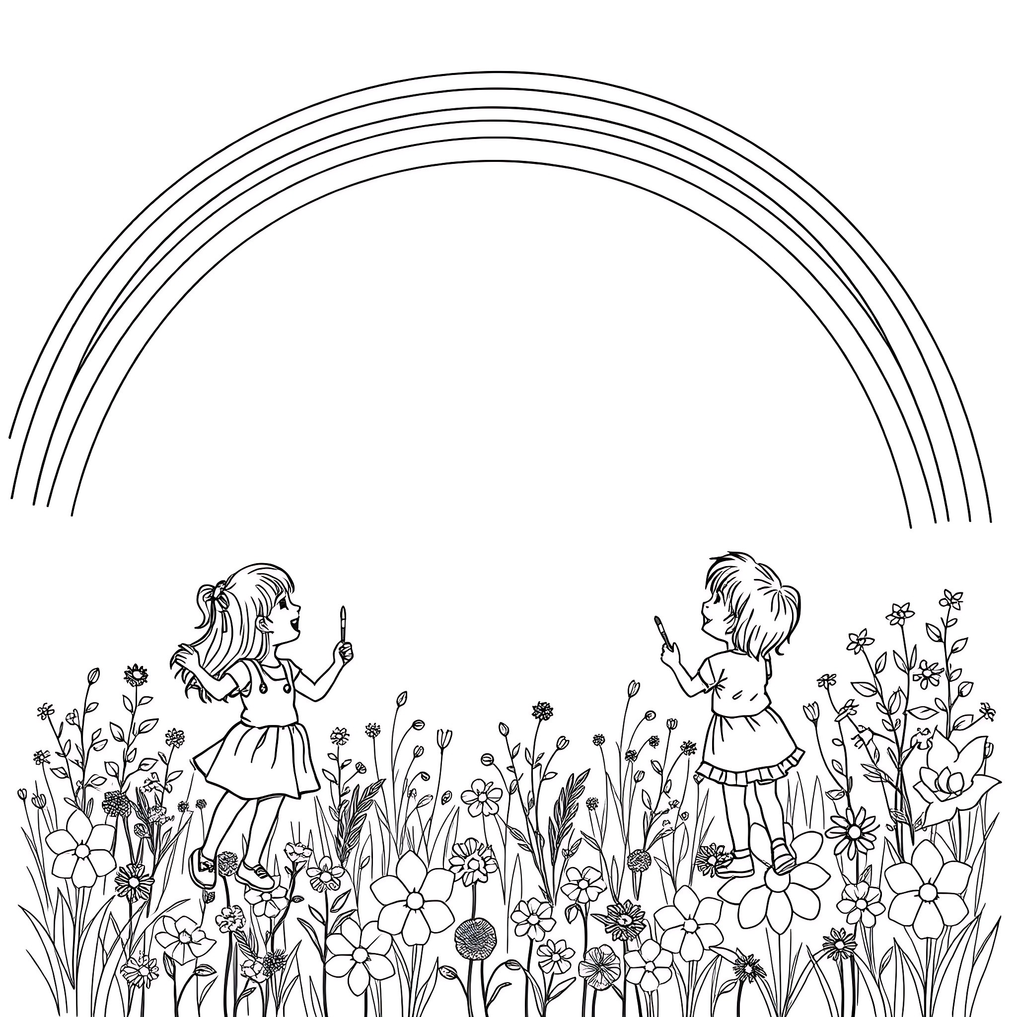 Best Rainbow Coloring Pages (Free Printable PDF)