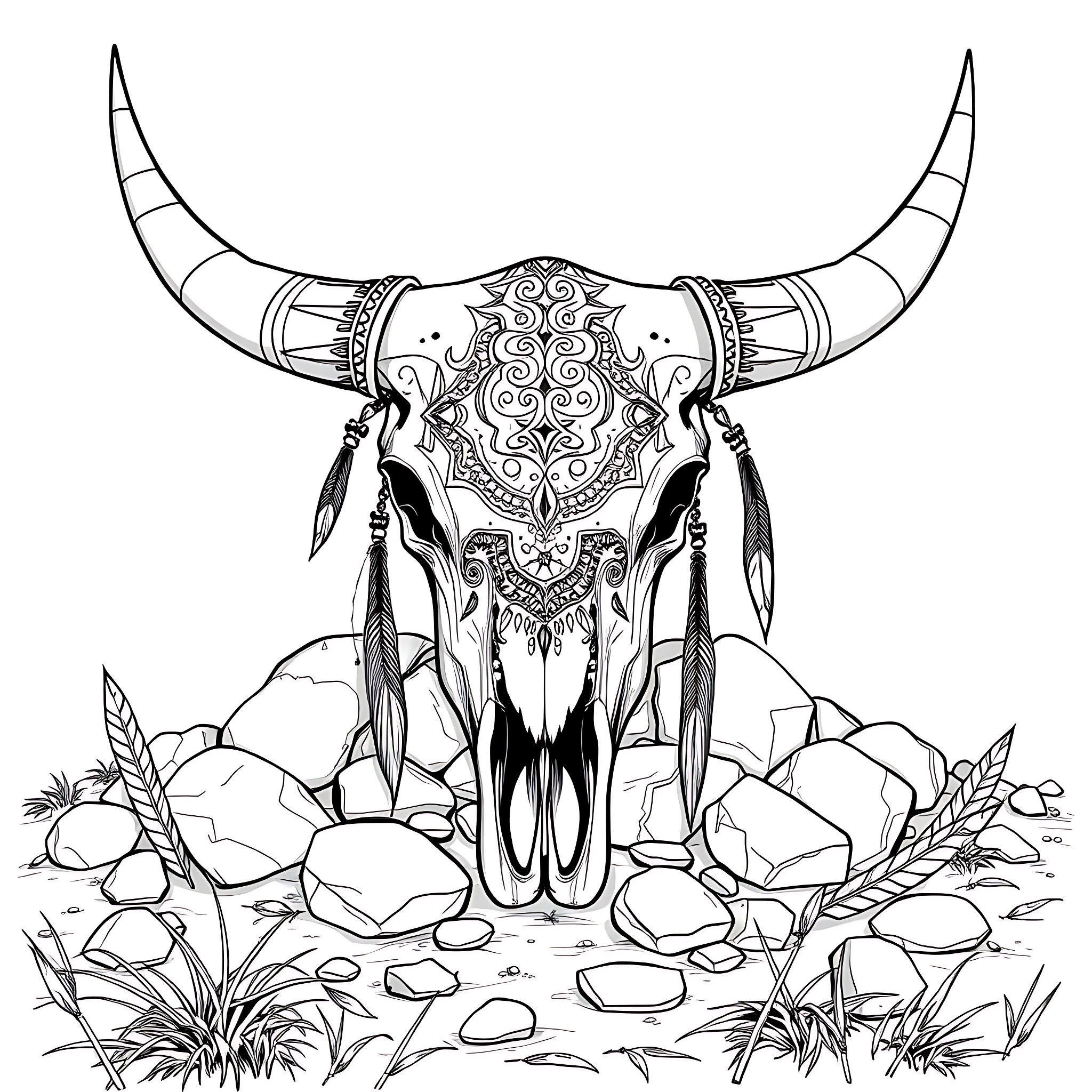 6 Best Bull Skull Coloring Pages (Free Printable PDFs)