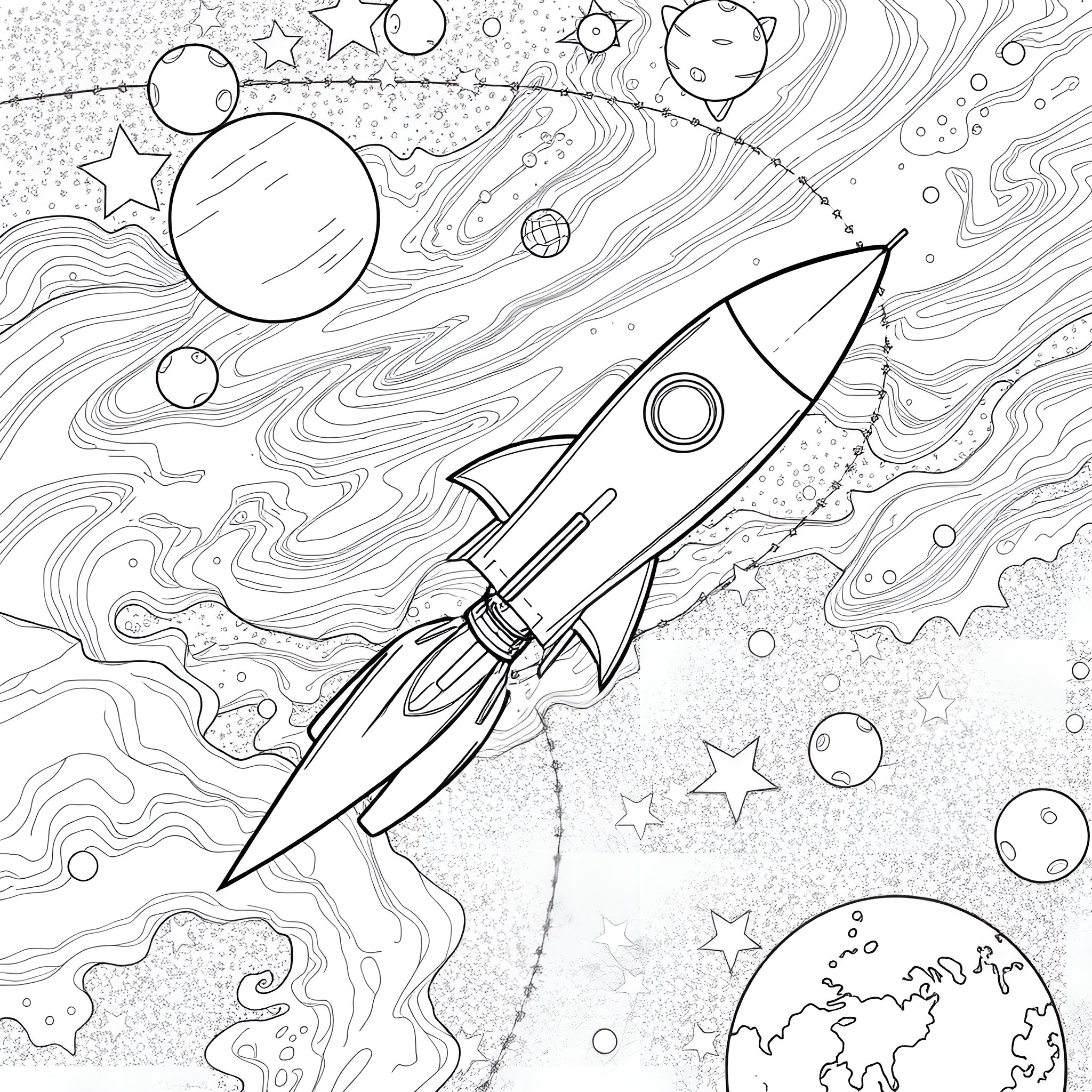 2 Best Rocket Ship Coloring Pages (Free Printable PDFs)