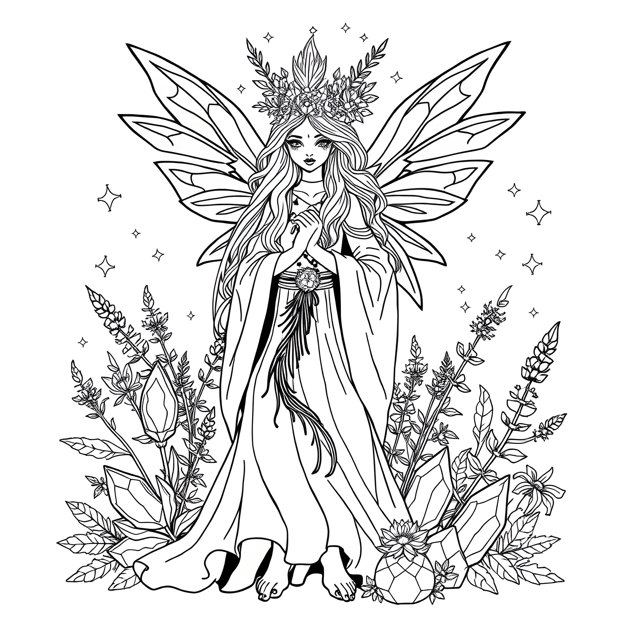 98 Best Fairy Coloring Pages (Free Printable PDFs)