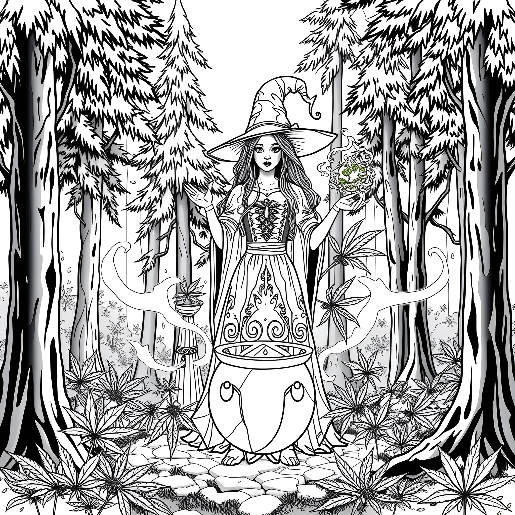 Best Witch Coloring Pages (Free Printable PDF)
