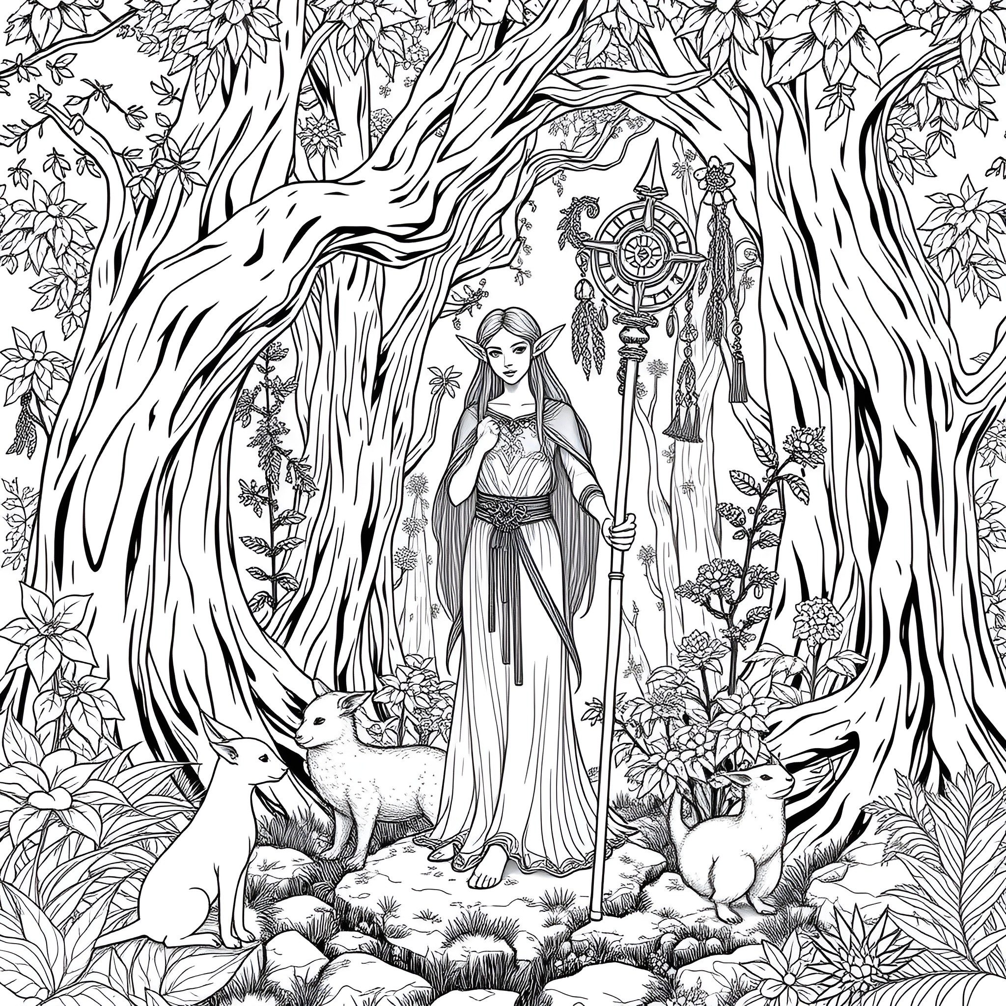 Best Druid Coloring Pages (Free Printable PDF)