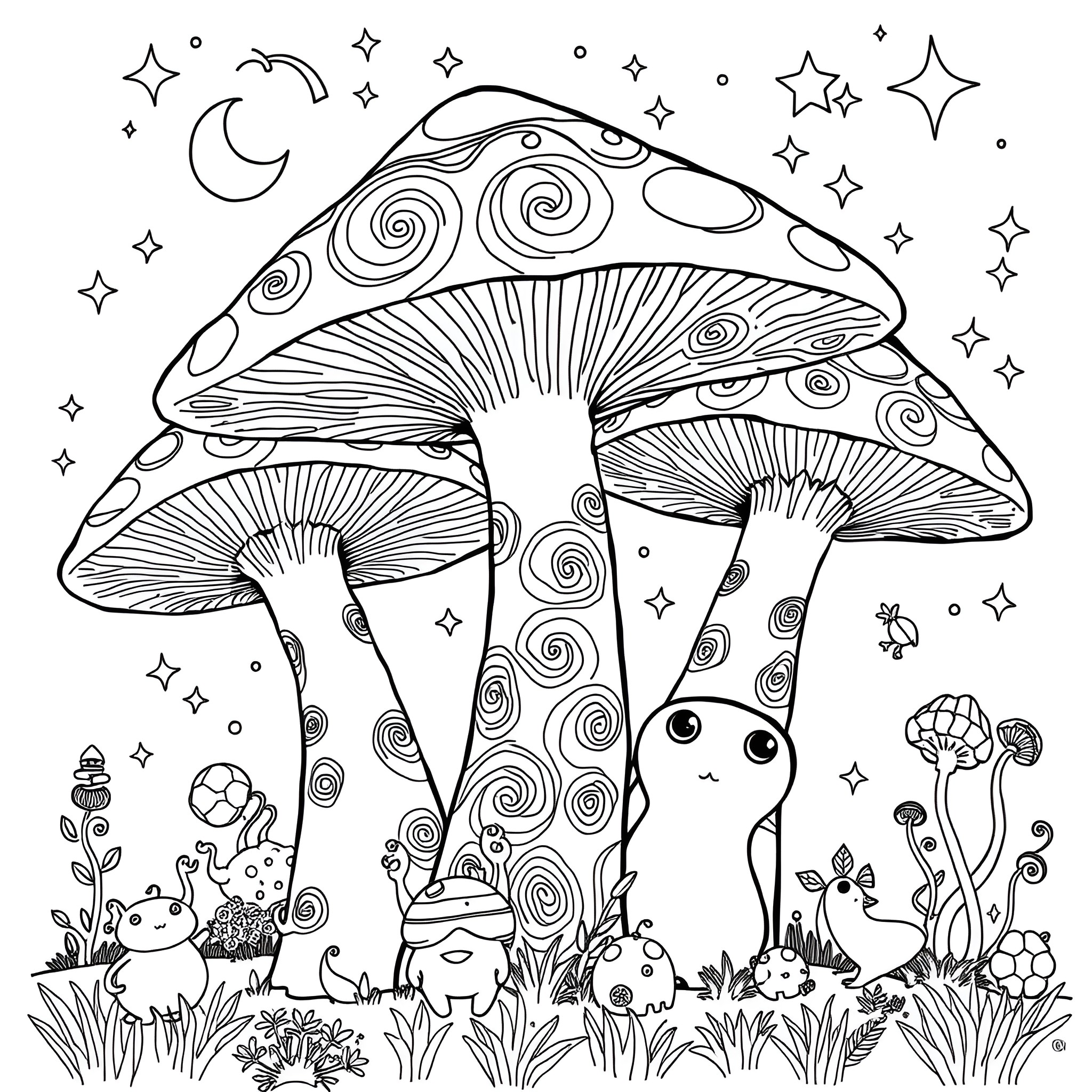 18 Best Mushroom Coloring Pages (Free Printable PDFs)